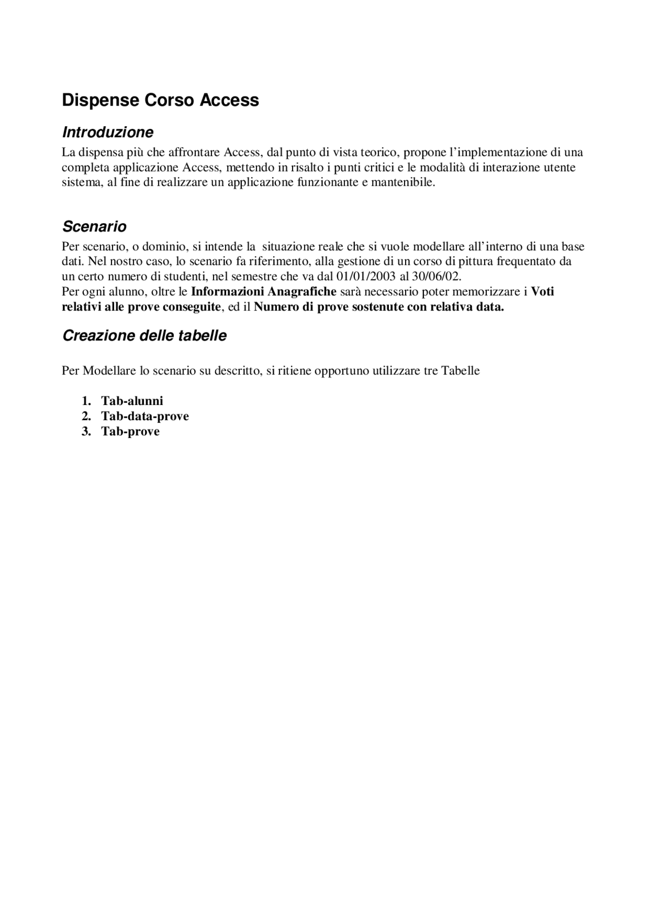 Dispense informatica - Docsity