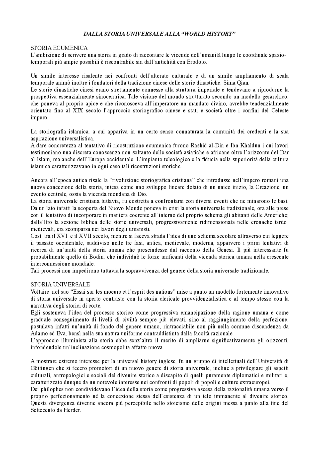 Riassunto World History Docsity