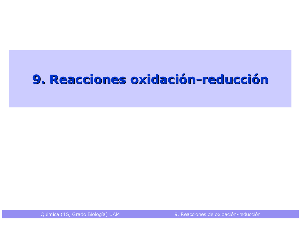 Reacciones de oxido- reduccion - Docsity