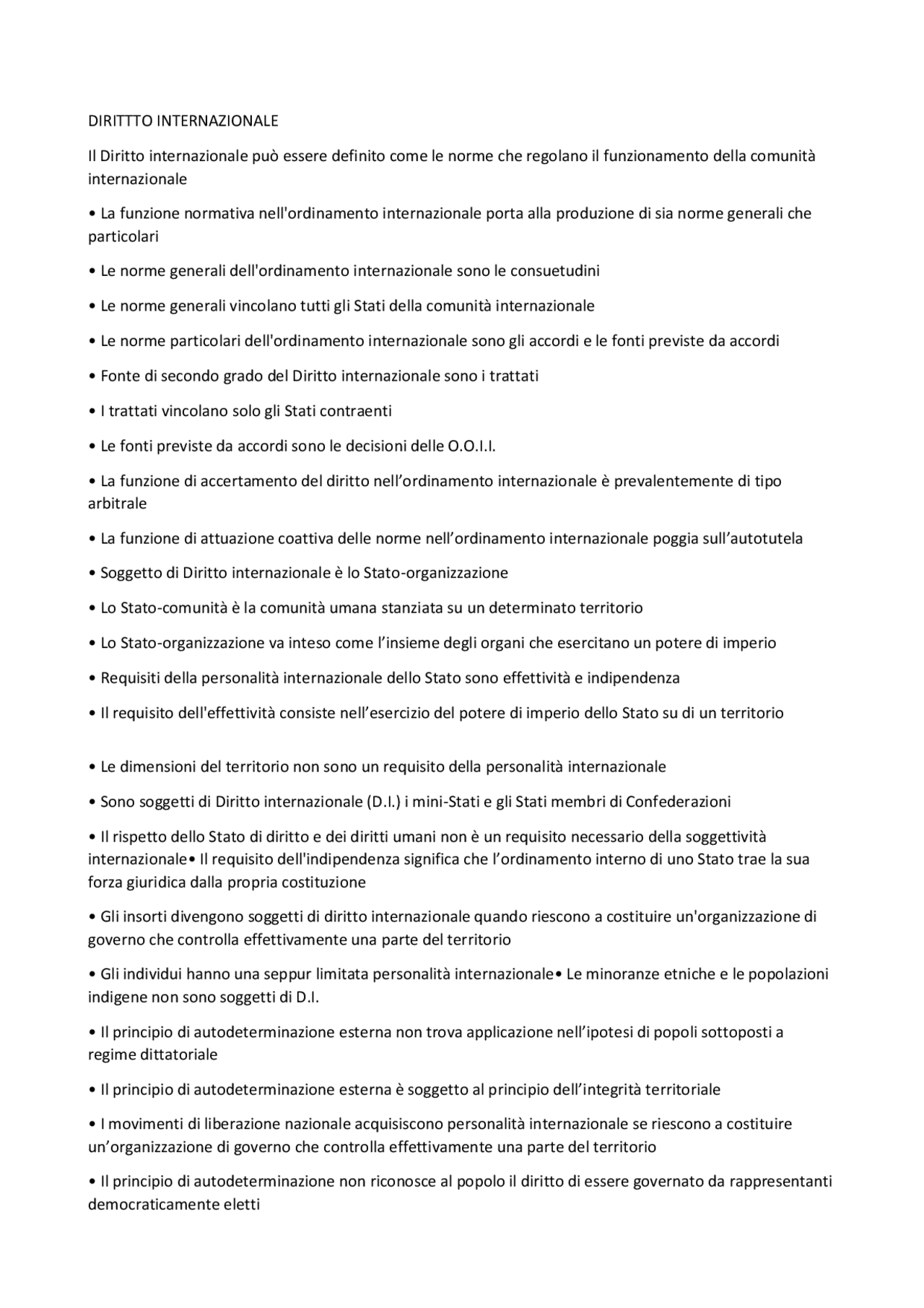 Domande E Risposte Diritto Internazionale Unipegaso Docsity