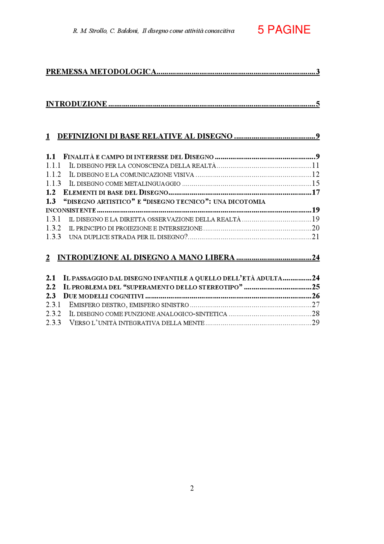 Il Disegno Nel Processo Formativo Docsity
