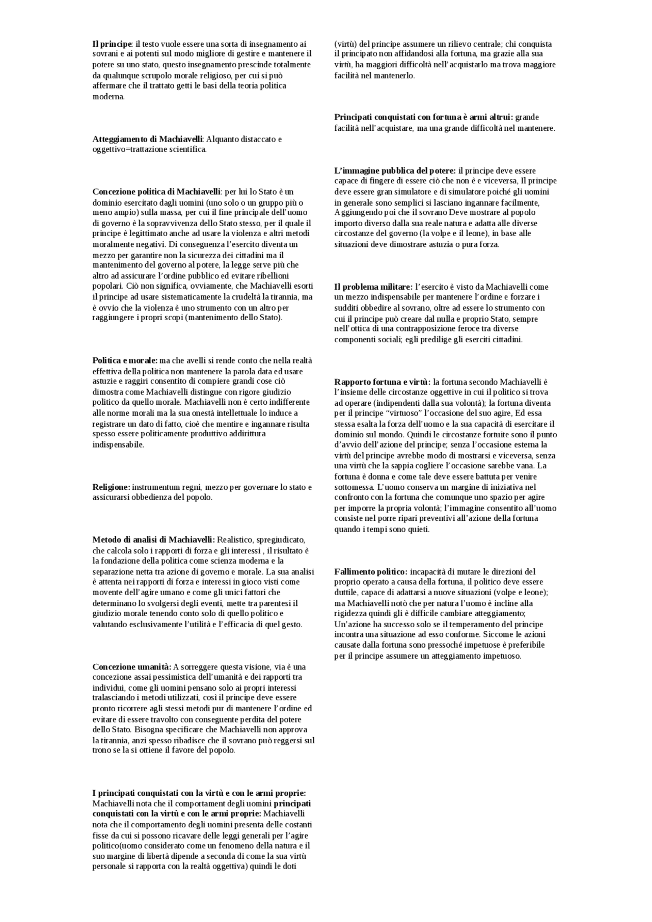 Machiavelli Il Principe Docsity