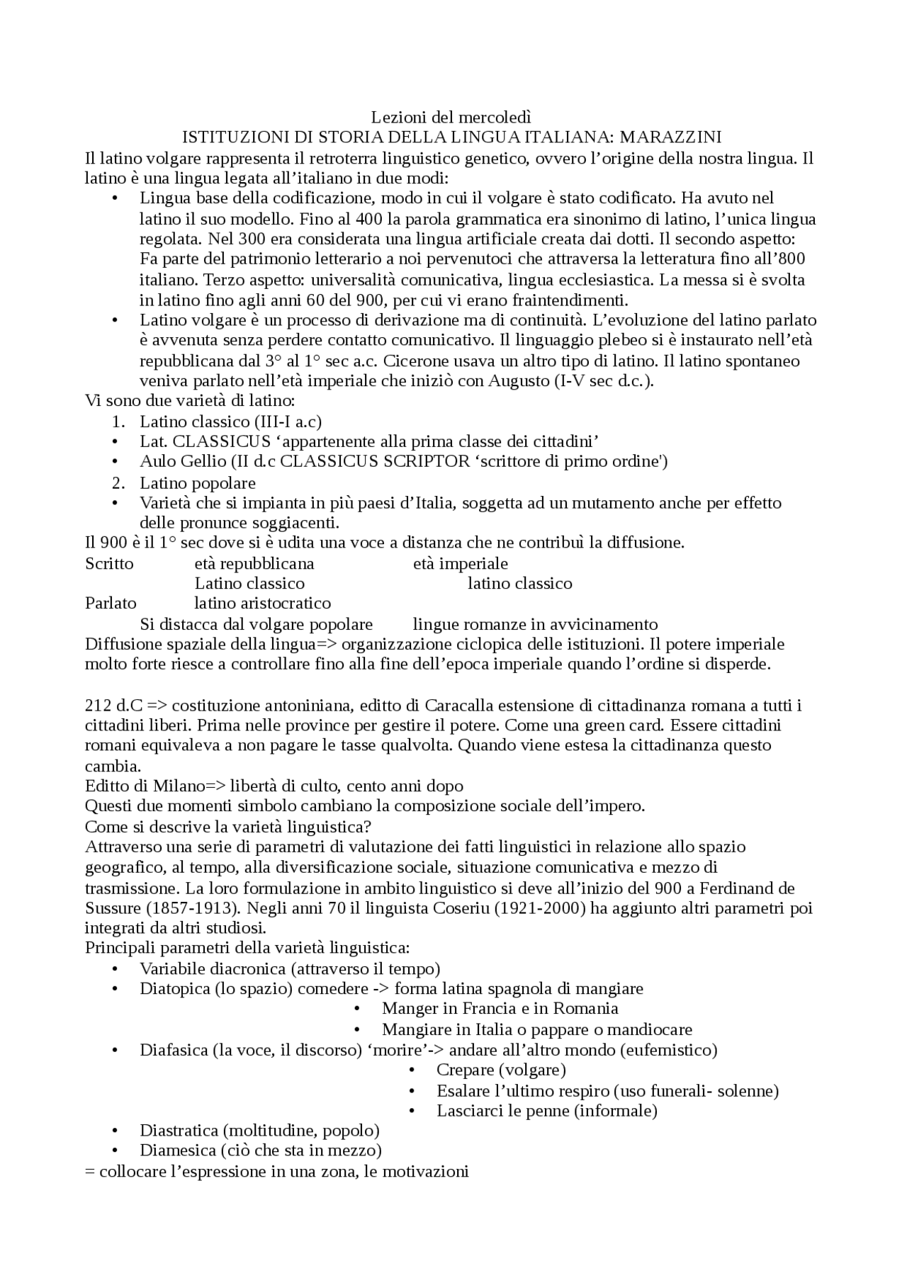 Lezioni Del Mercoledì Di Matteo Motolese Docsity