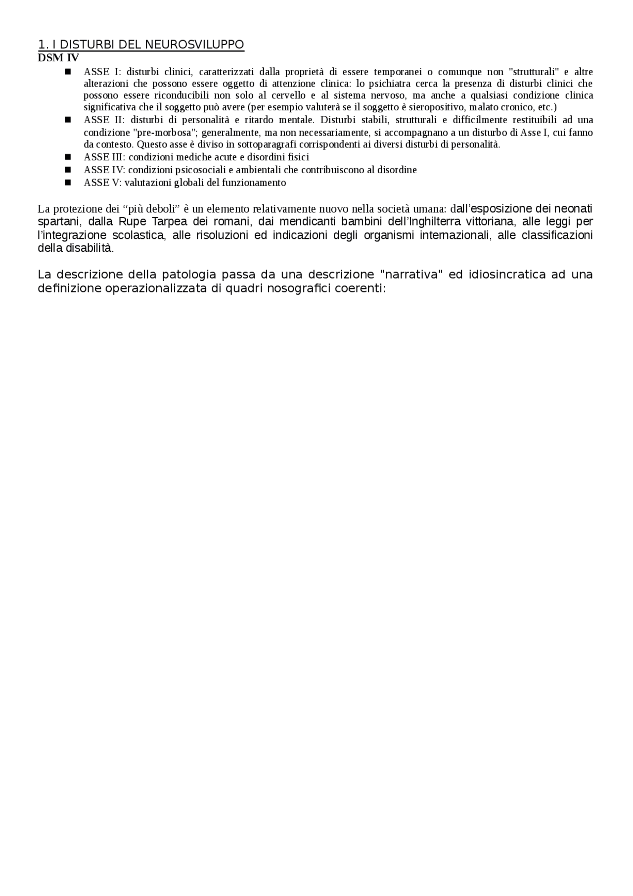 Disturbi Del Neurosviluppo E Correlati Psicopatologici Docsity