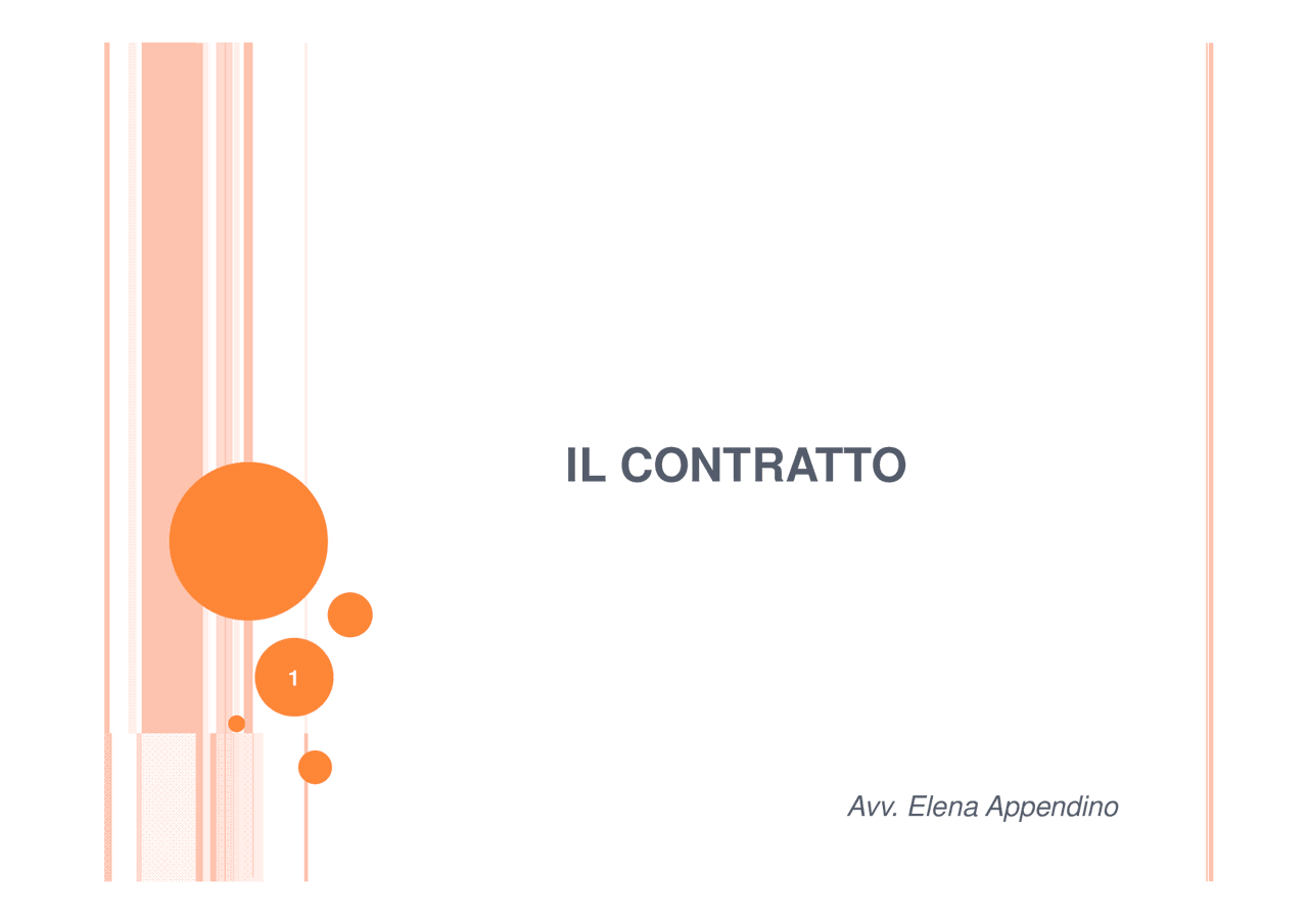 Schemi Sul Contratto Docsity