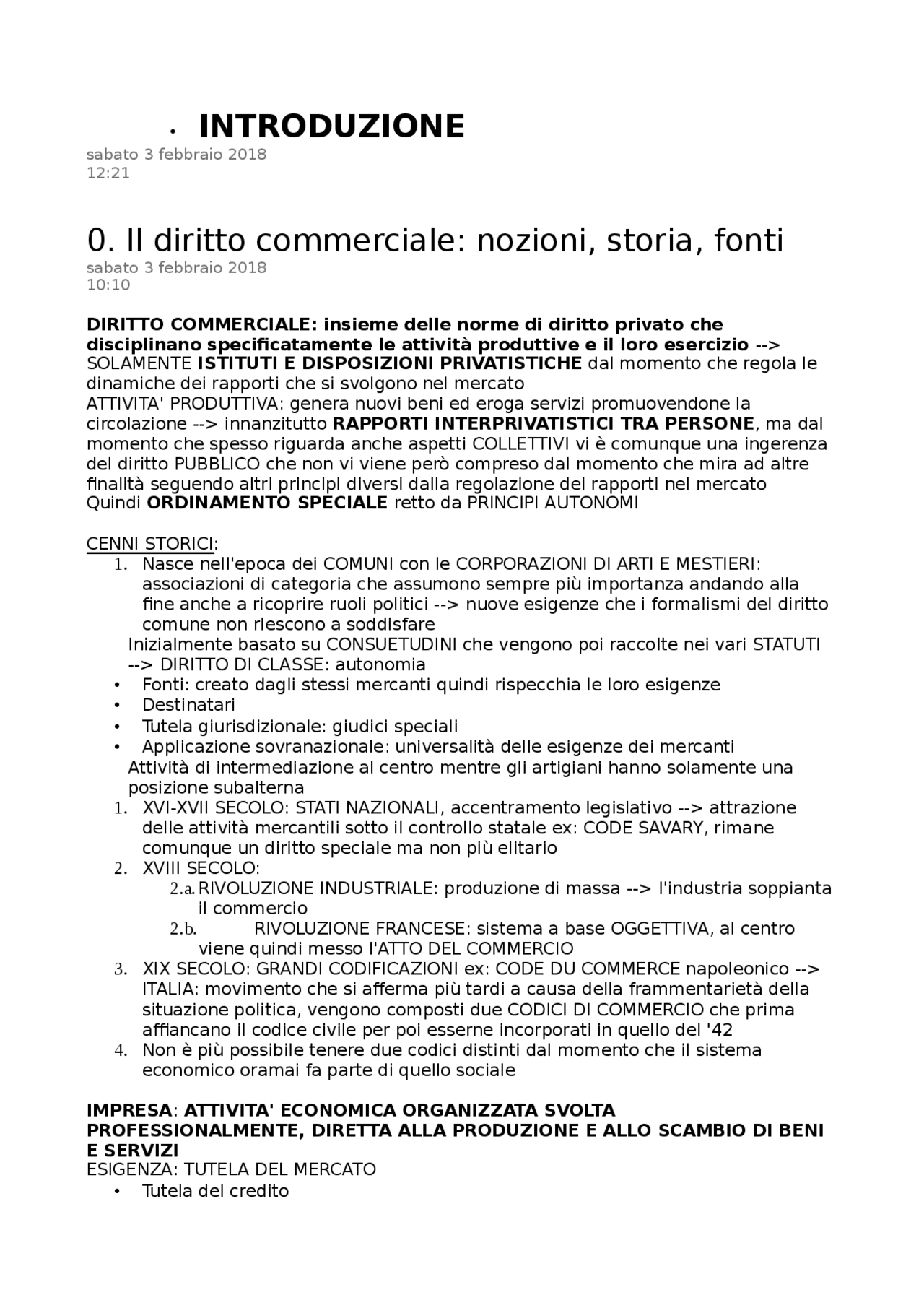 Appunti Del Corso Di Diritto Commerciale Docsity
