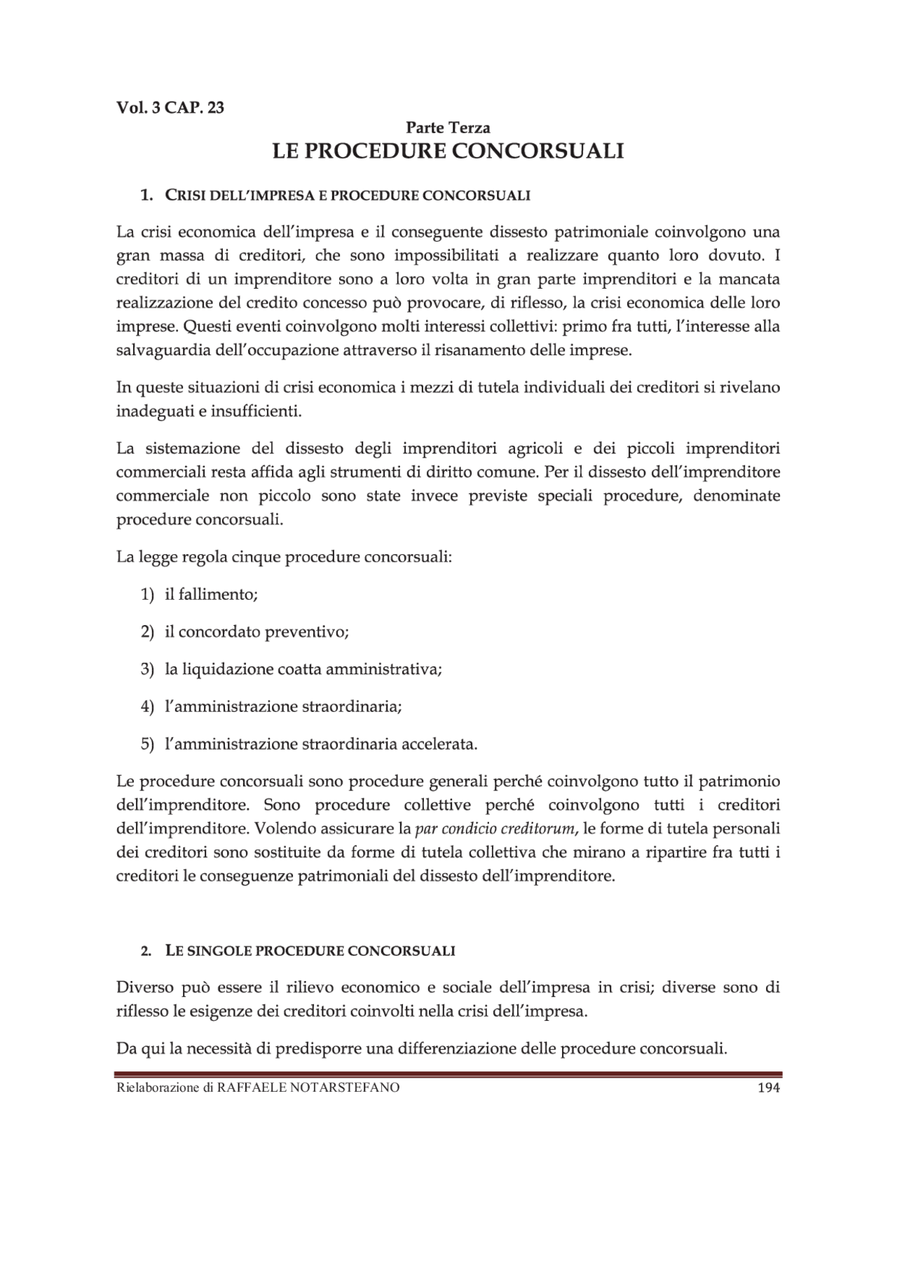 Procedure Concorsuali Commerciale Campobasso Docsity