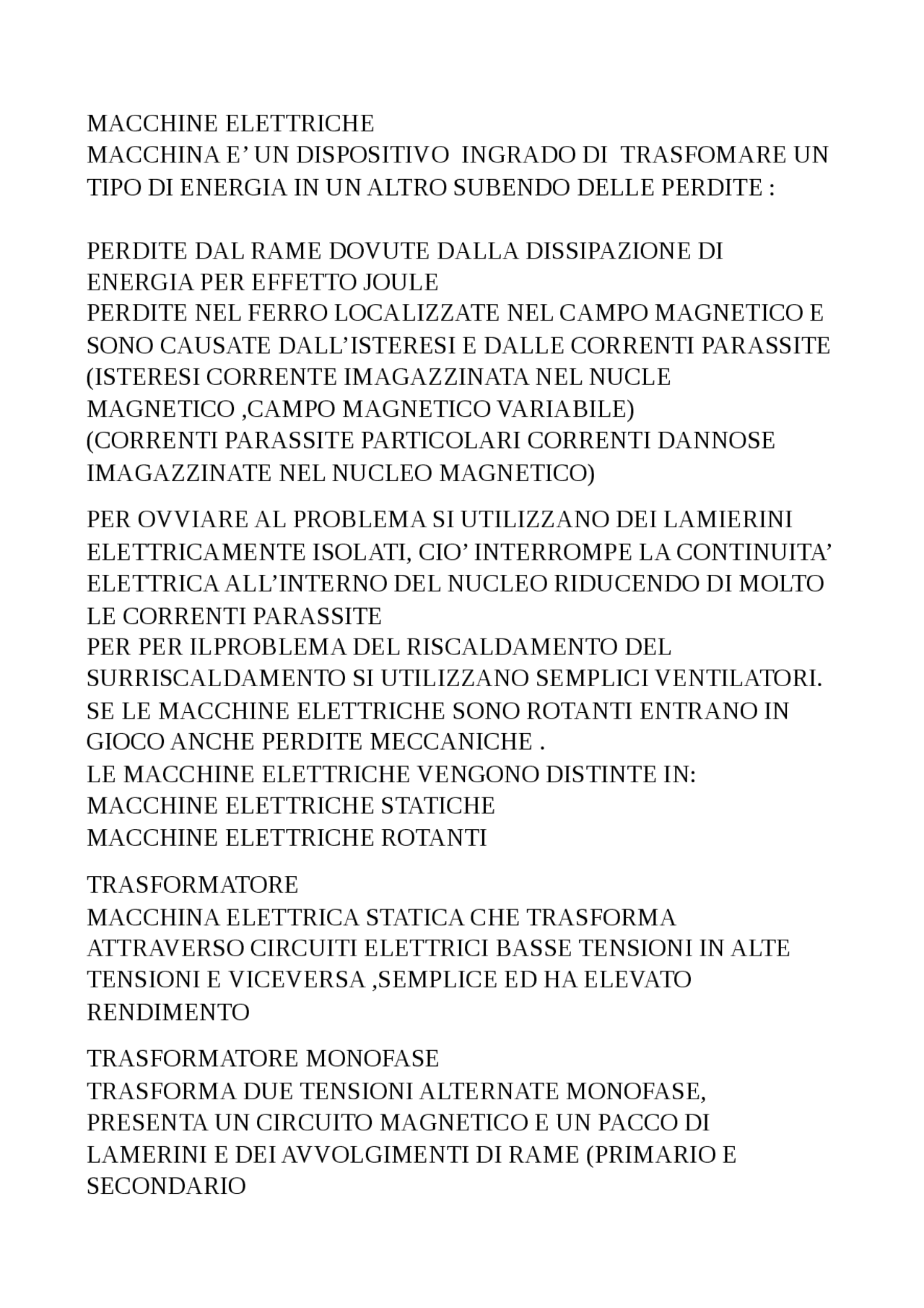 Macchine Elettriche Appunti Docsity