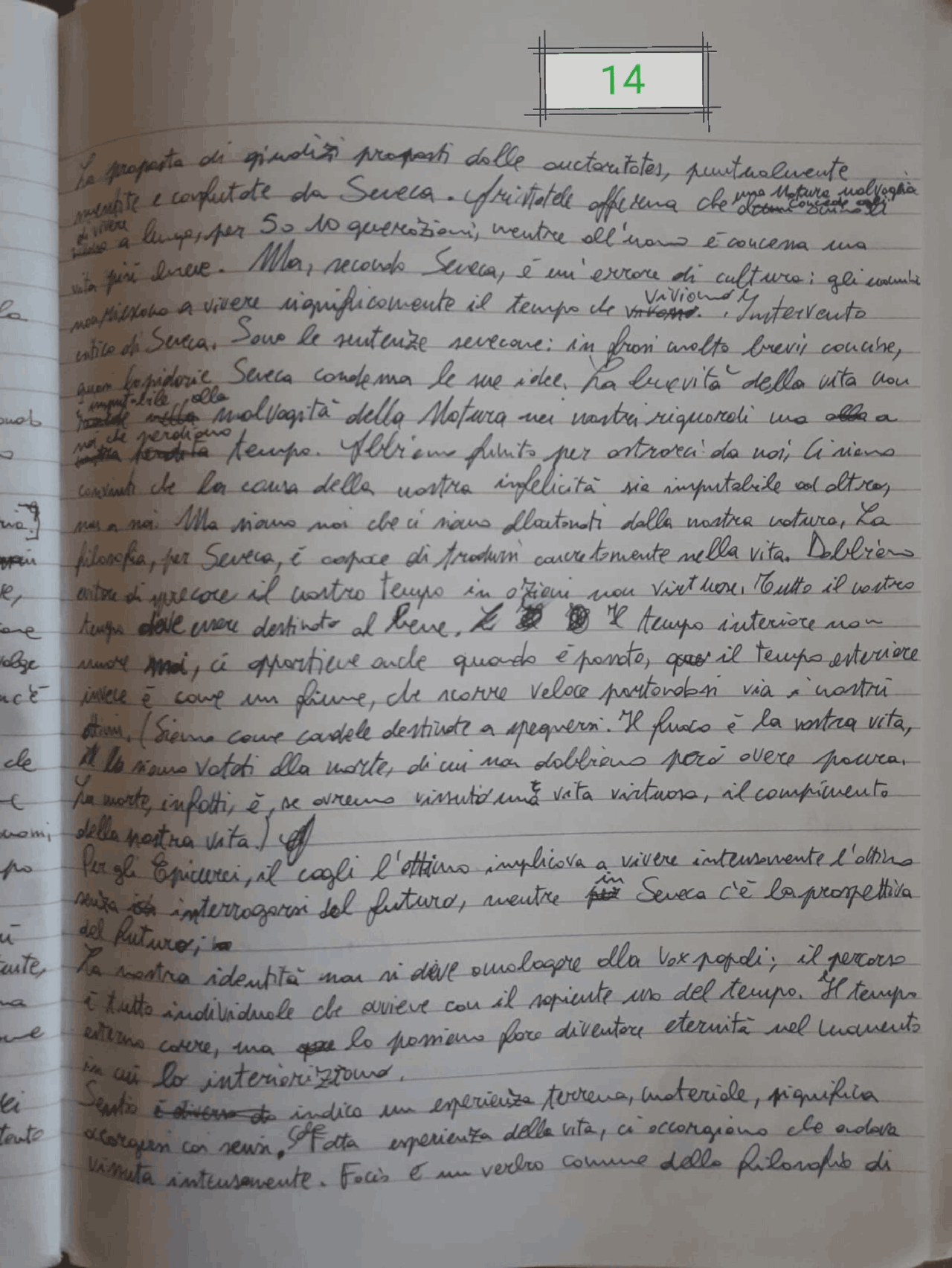 Seneca-latino, la concezione del tempo - Docsity