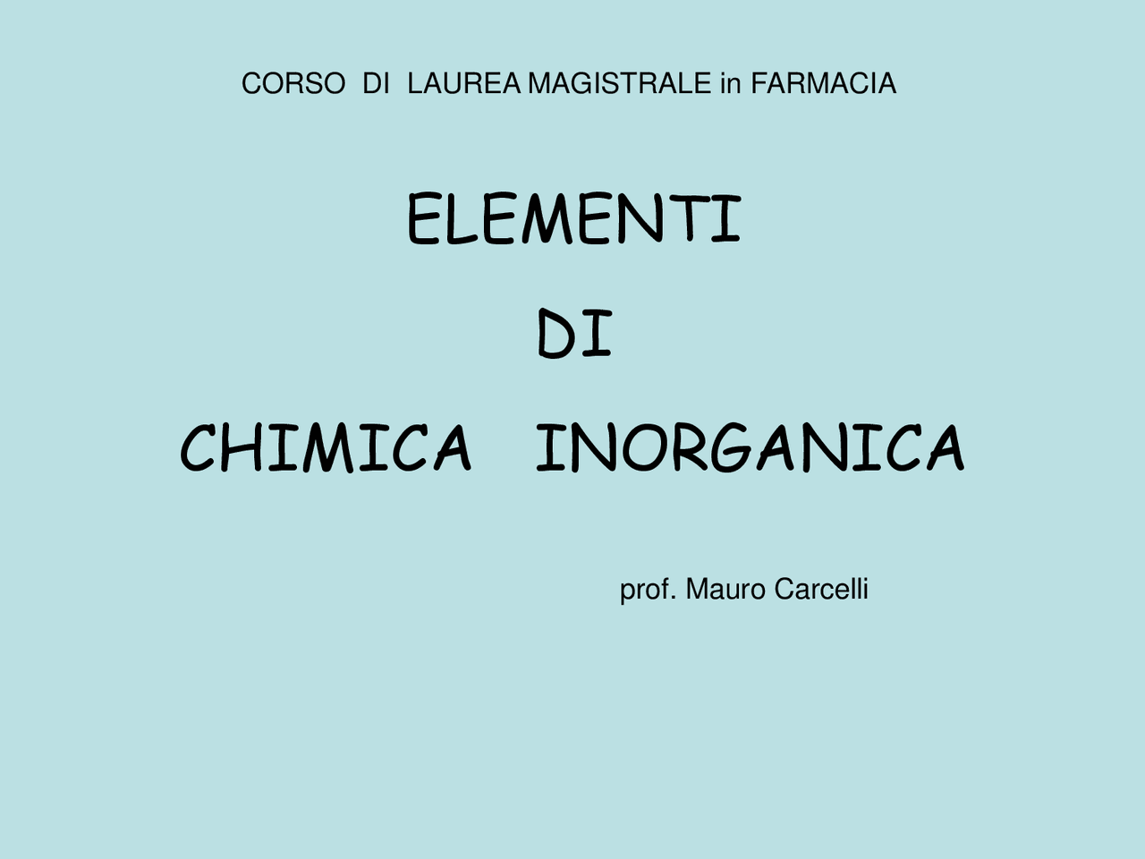 Chimica Generale Ed Inorganica Appunti Di Chimica Docsity