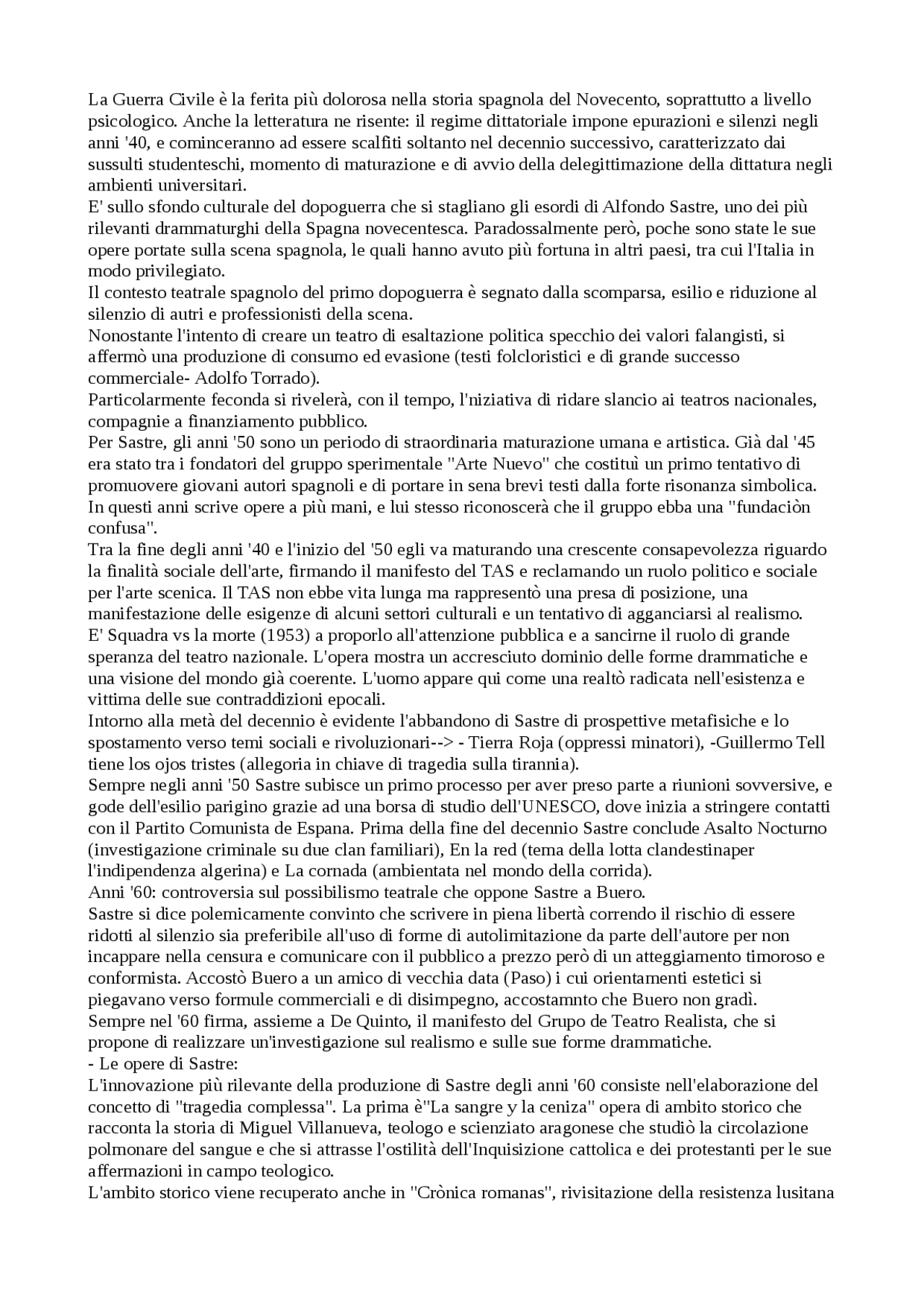 Riassunto E Sintesi La Mordaza Docsity