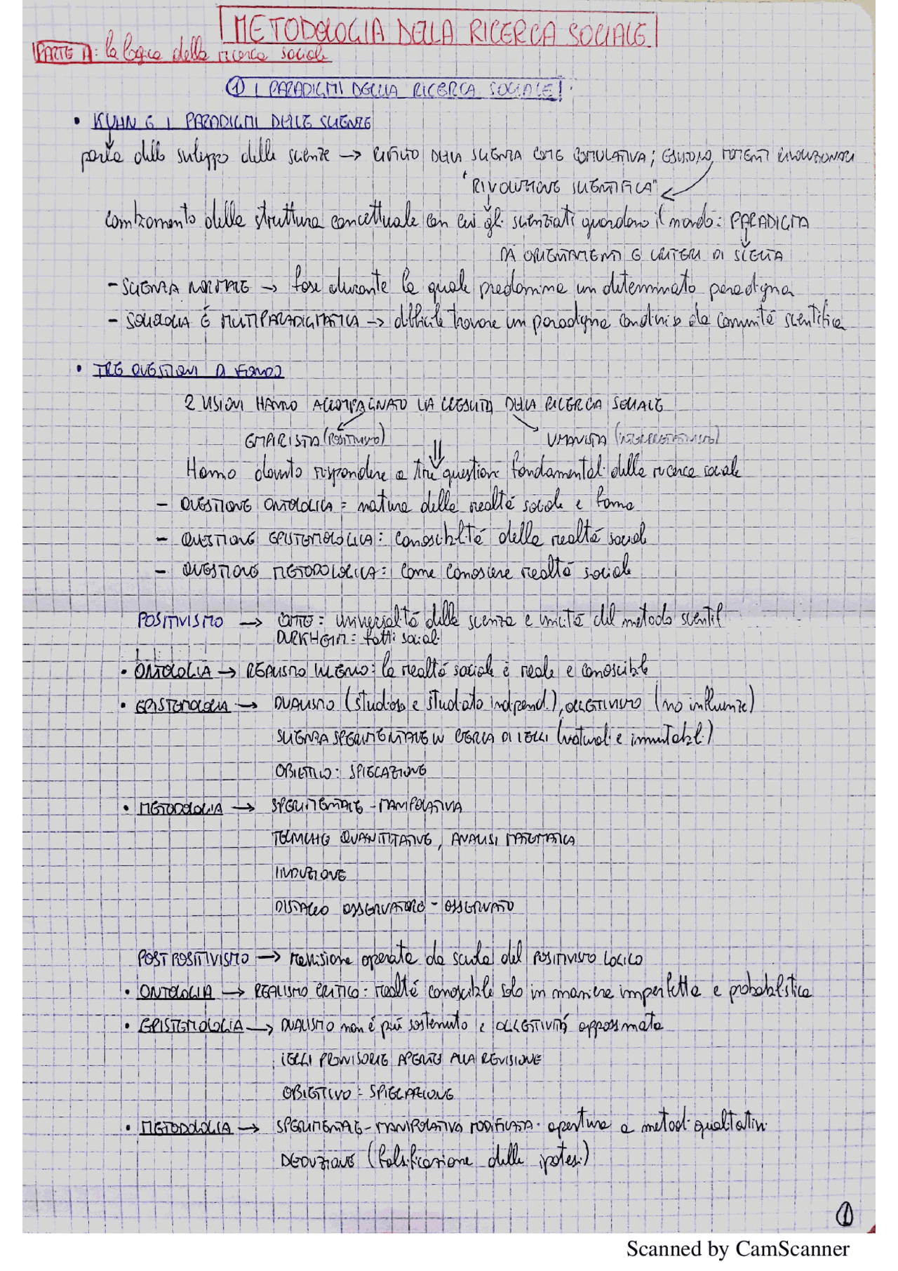 Metodologia E Tecniche Della Ricerca Sociale Parte 1 Docsity