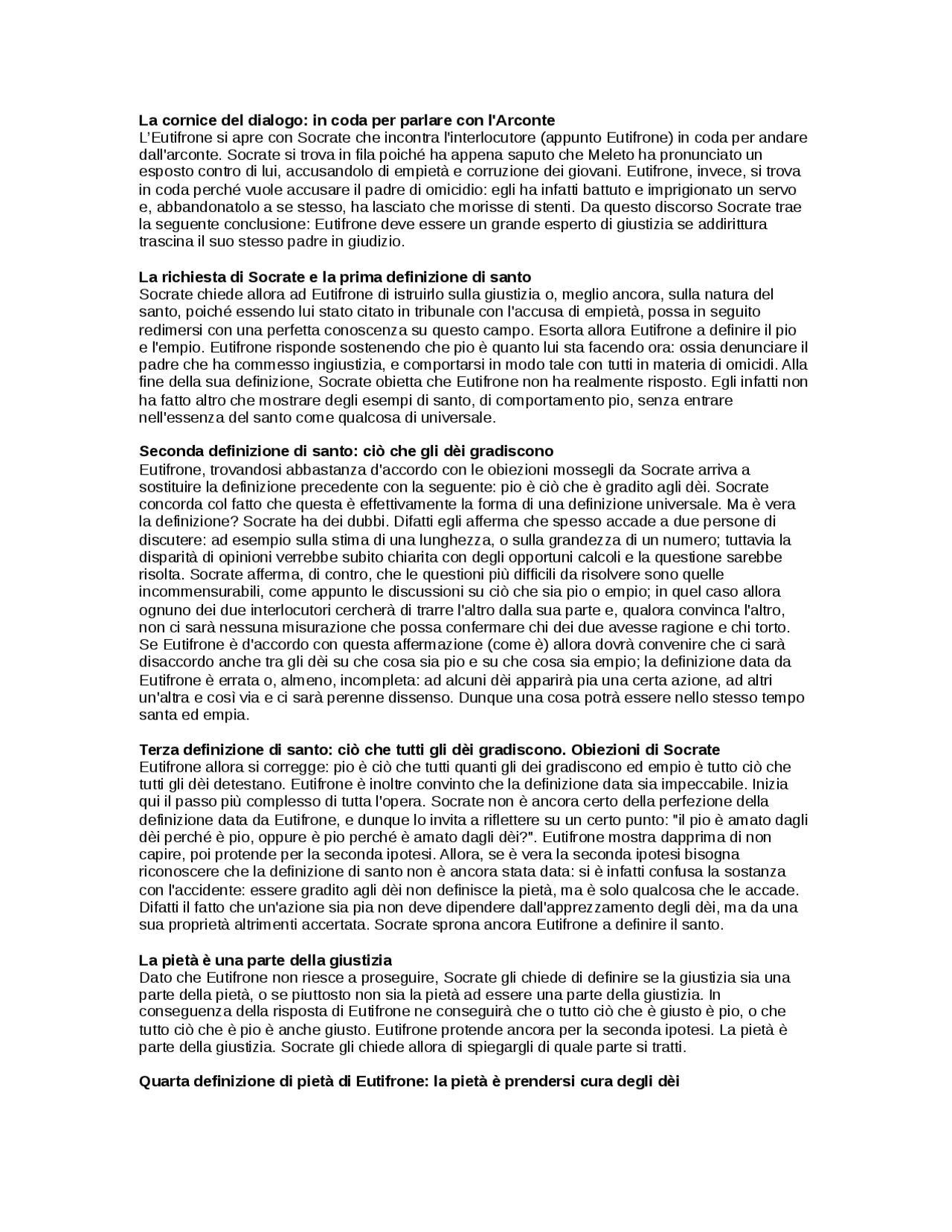 Eutifrone Di Platone Docsity