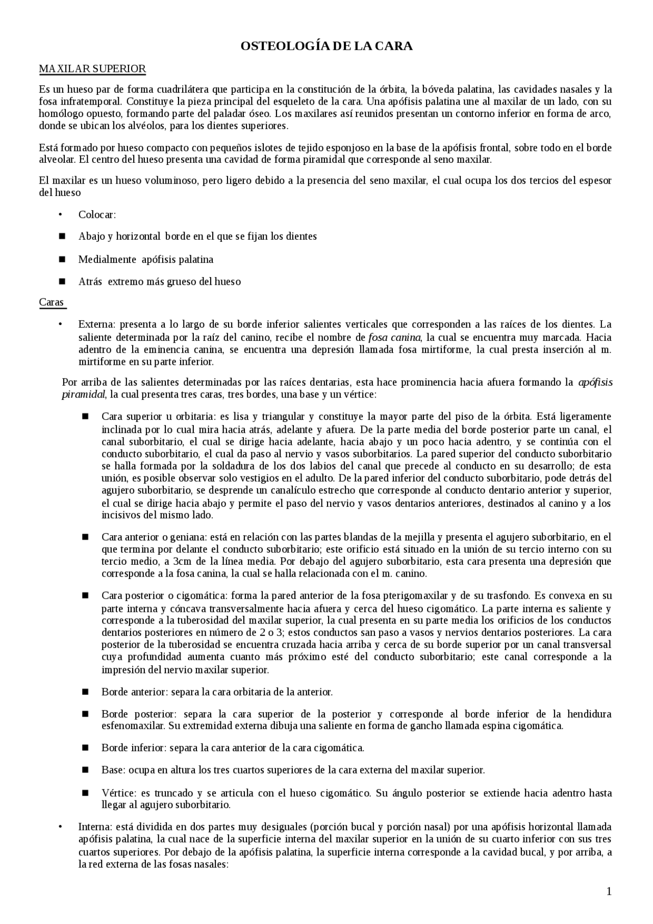 Huesos De La Cara Y Sus Accidentes óseos Docsity