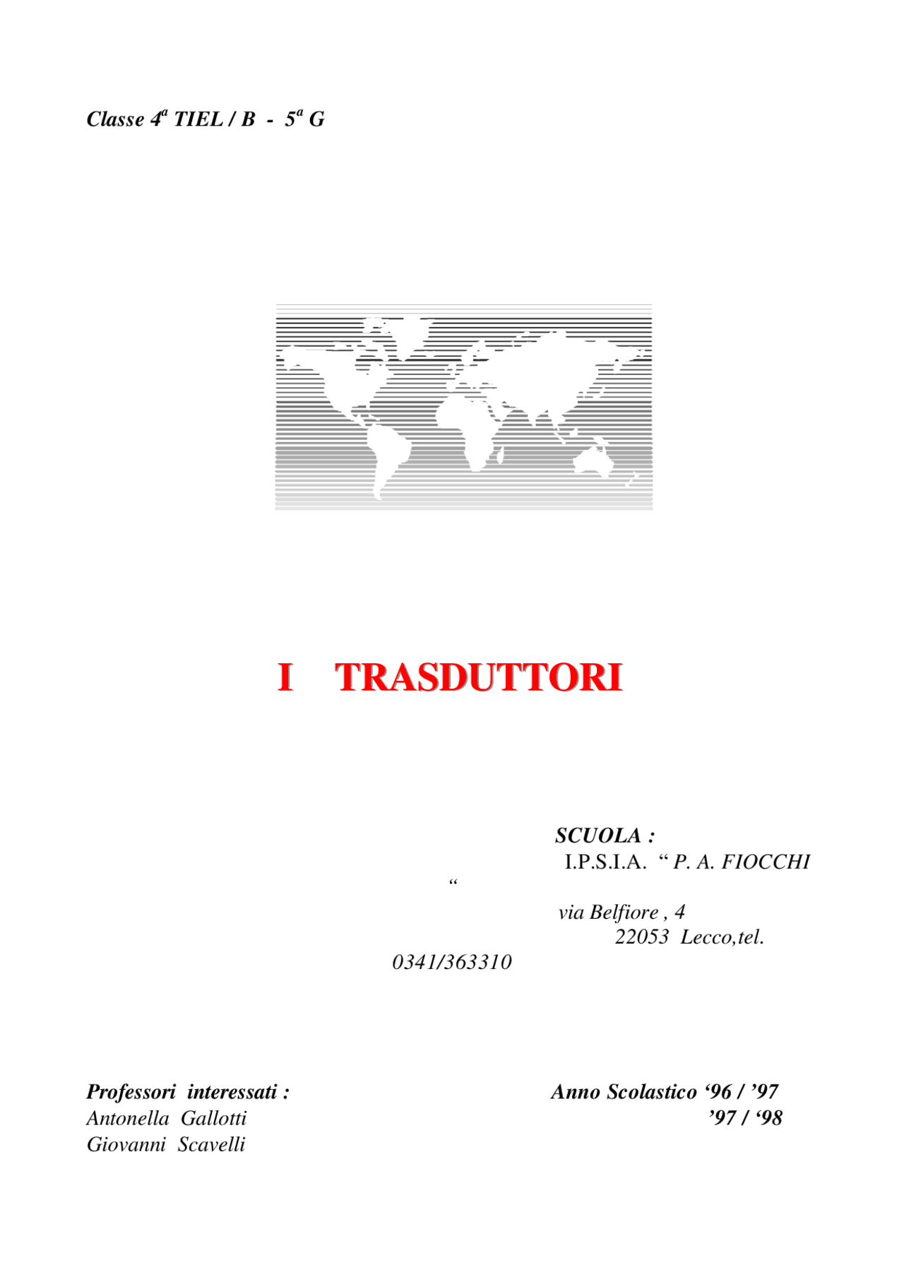 I Trasduttoripdf By Ferdinando Docsity