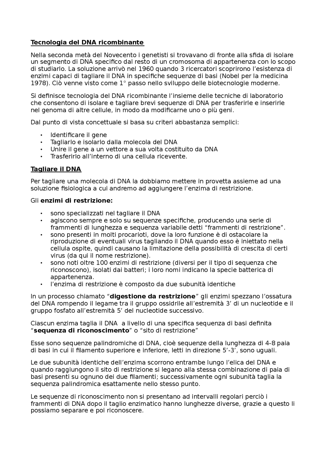 Tecnologia Del Dna Ricombinante Docsity