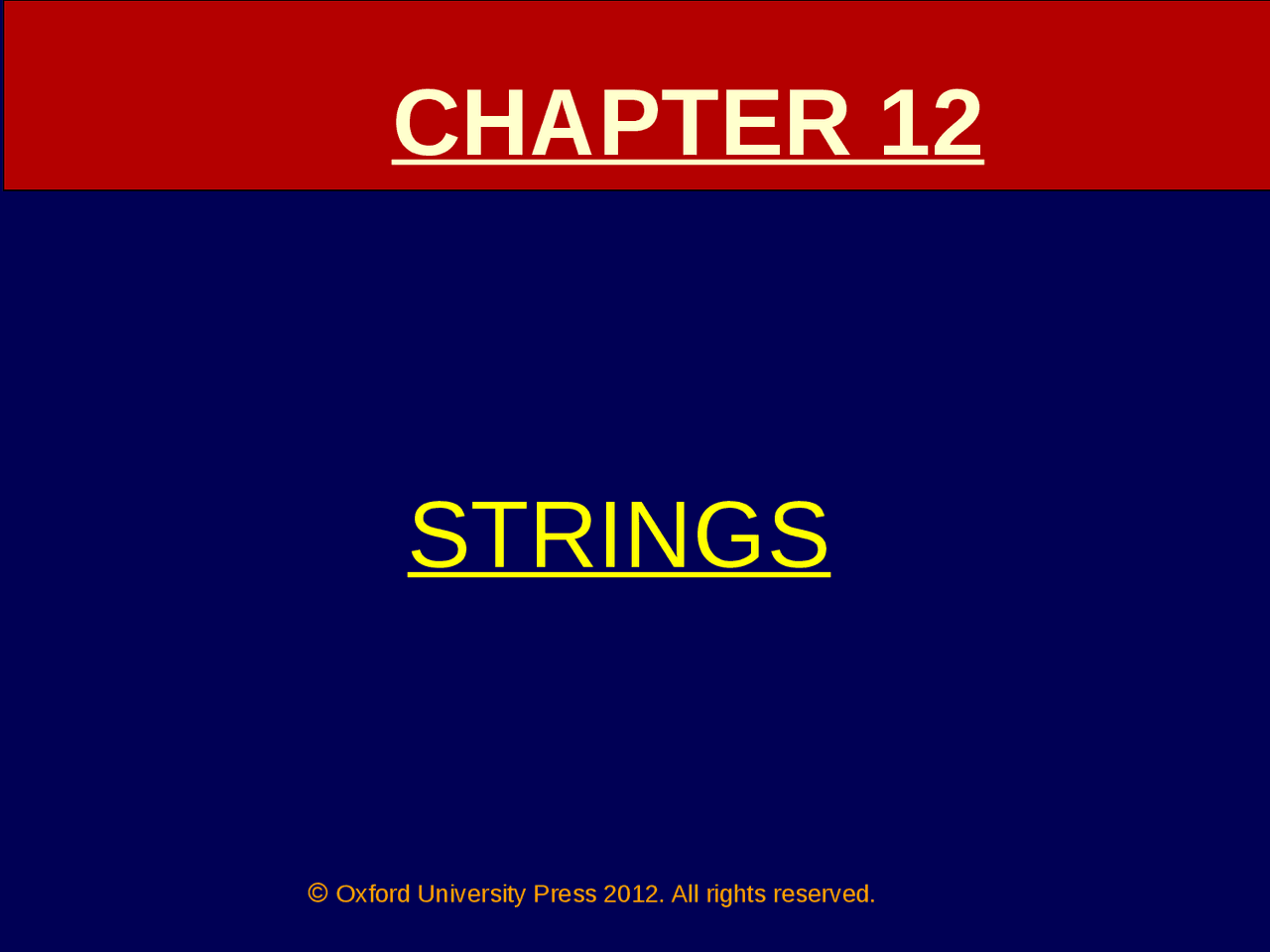 C Programming Strings Slides Docsity