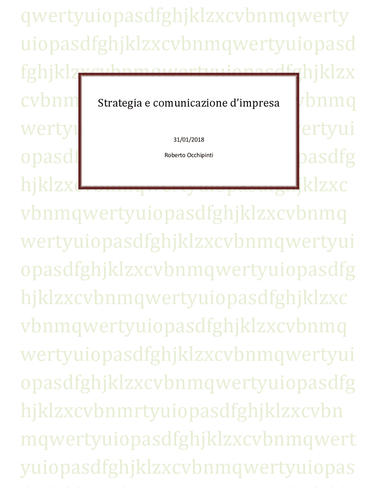 Strategia E Comunicazione Dimpresa Docsity