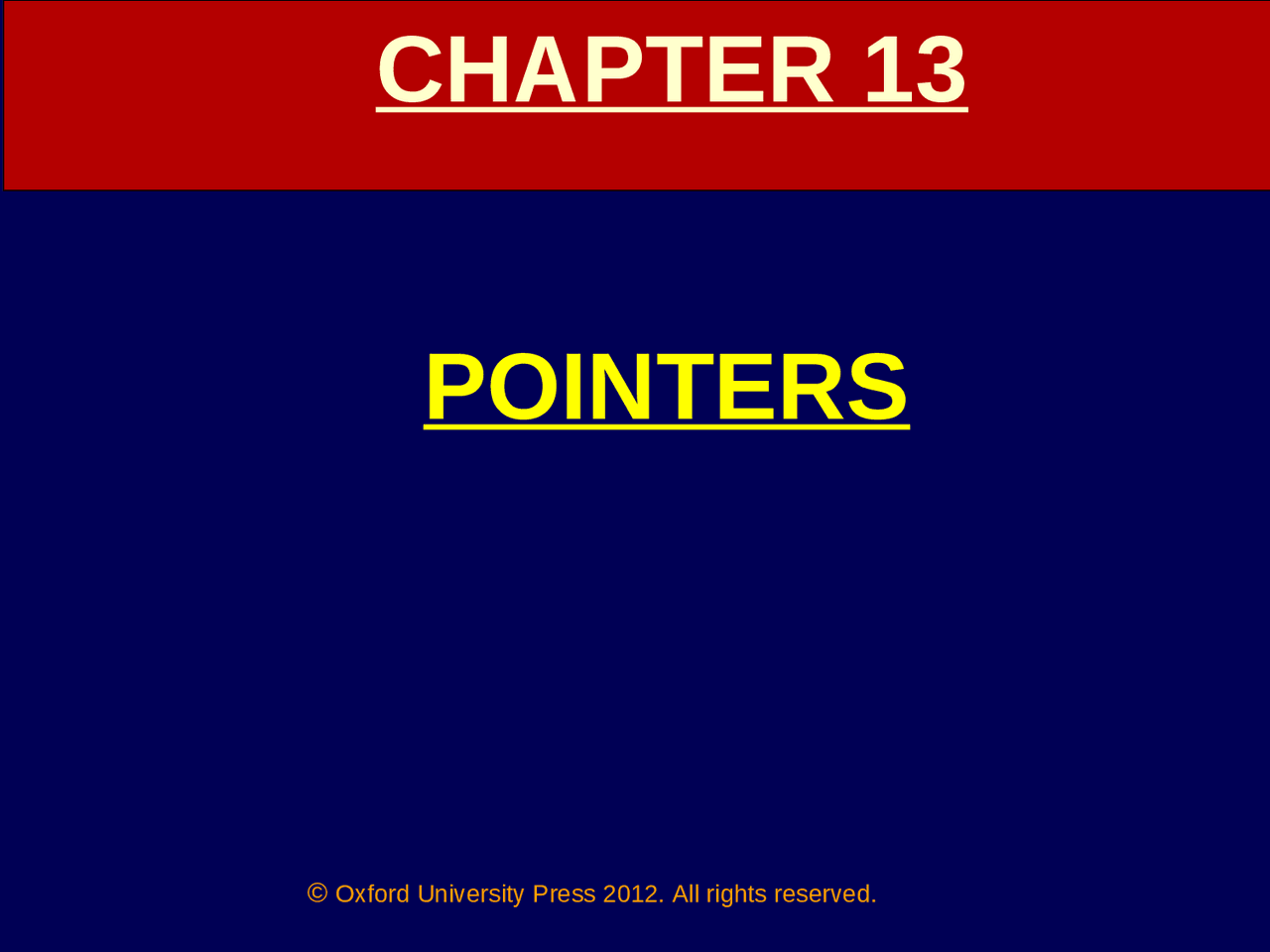 C Programming Pointers Slides Docsity