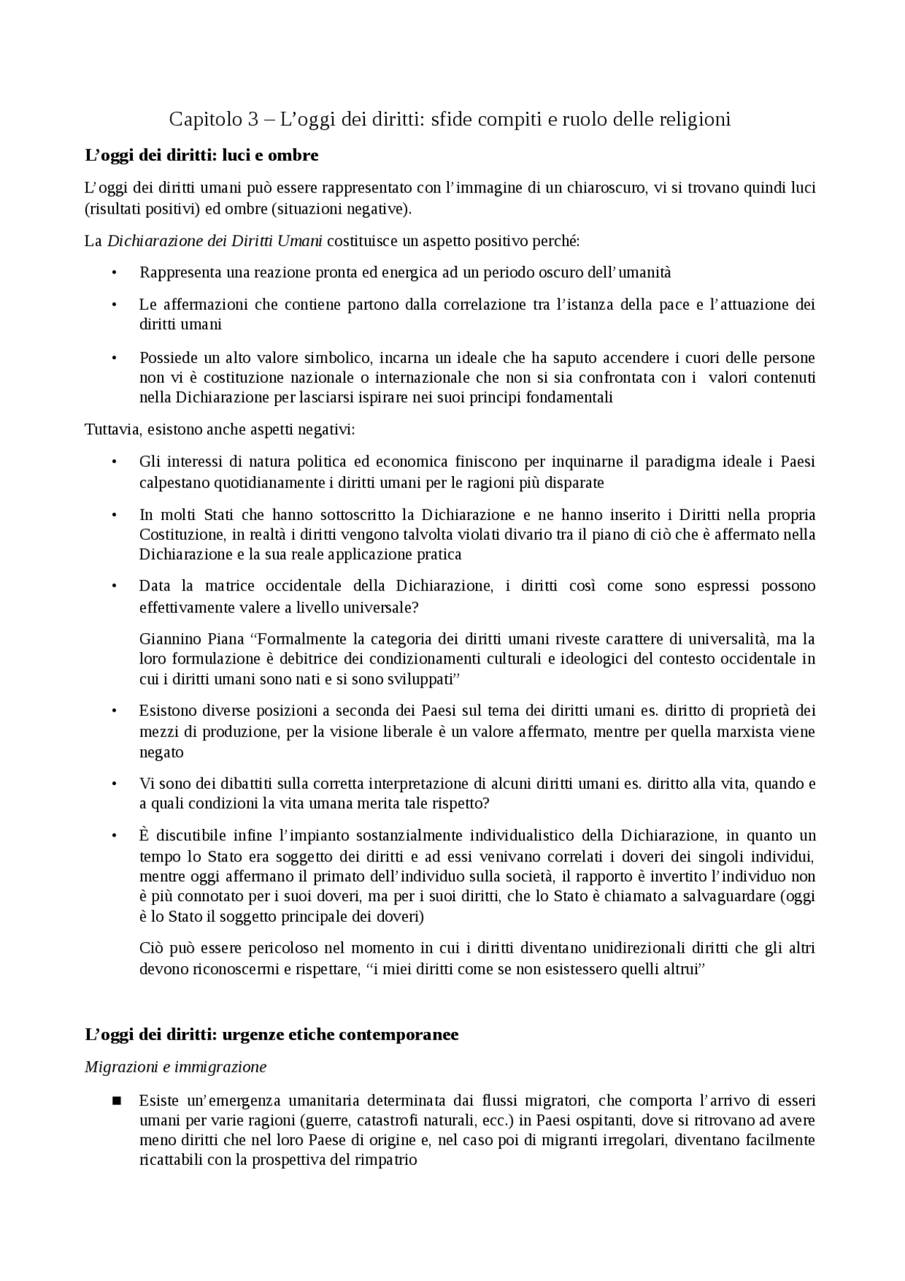 Cap 3 De Il Dovere Dei Diritti Docsity