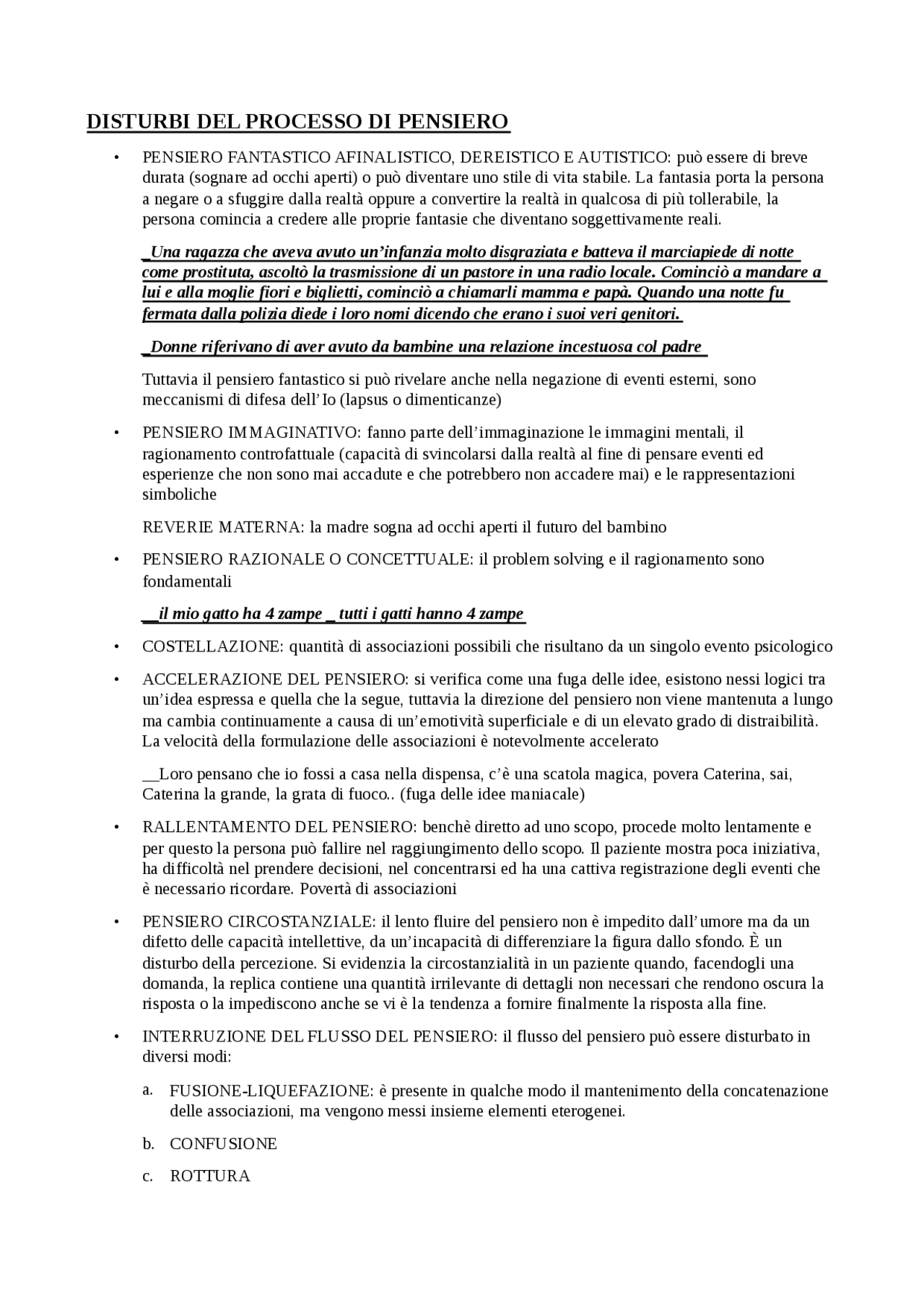 Psicopatologia Stanghellini Appunti Di Psicopatologia Docsity