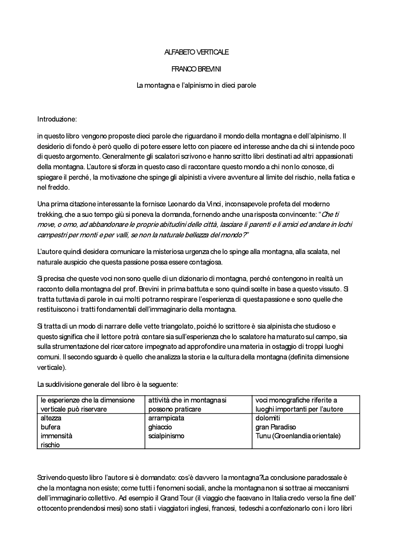 Riassunto Alfabeto Verticale Di F Brevini Docsity