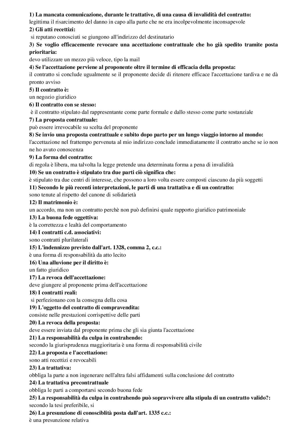 Test Autovalutazione Diritto Civile Unicusano Esercizi Di Diritto