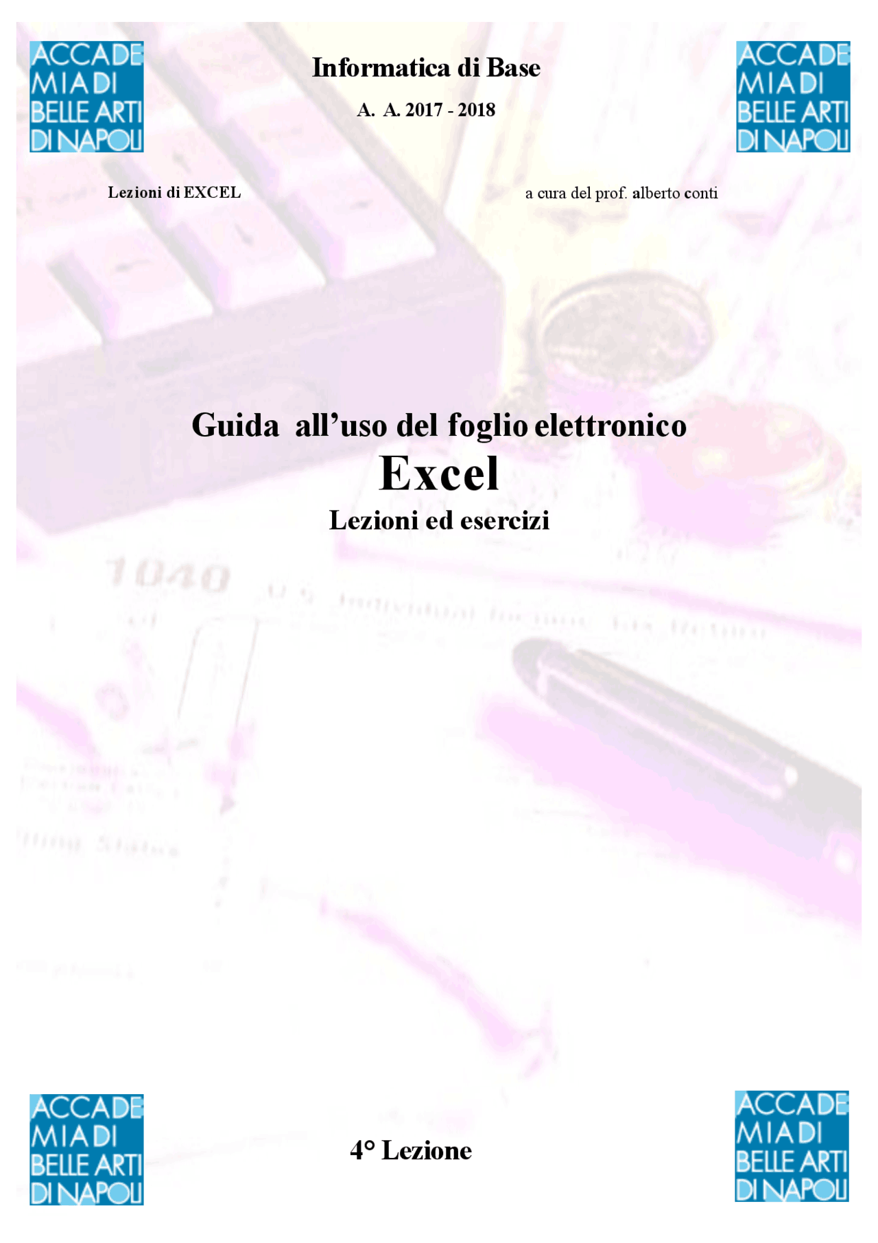 Dispensa In Pdf Exel Dispense Di Elementi Di Informatica Docsity