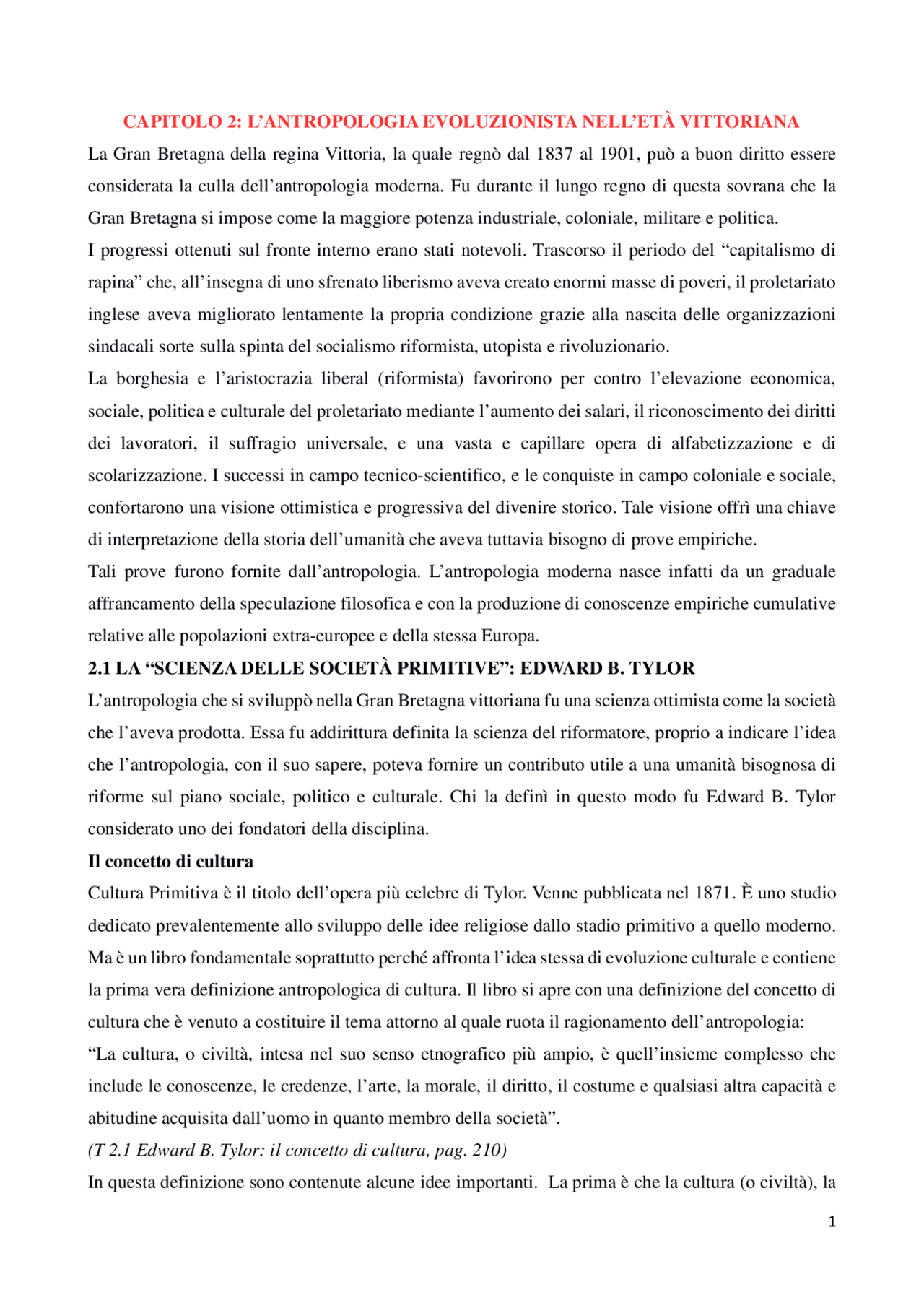 Storia Dellantropologia Di Ugo Fabietti Docsity