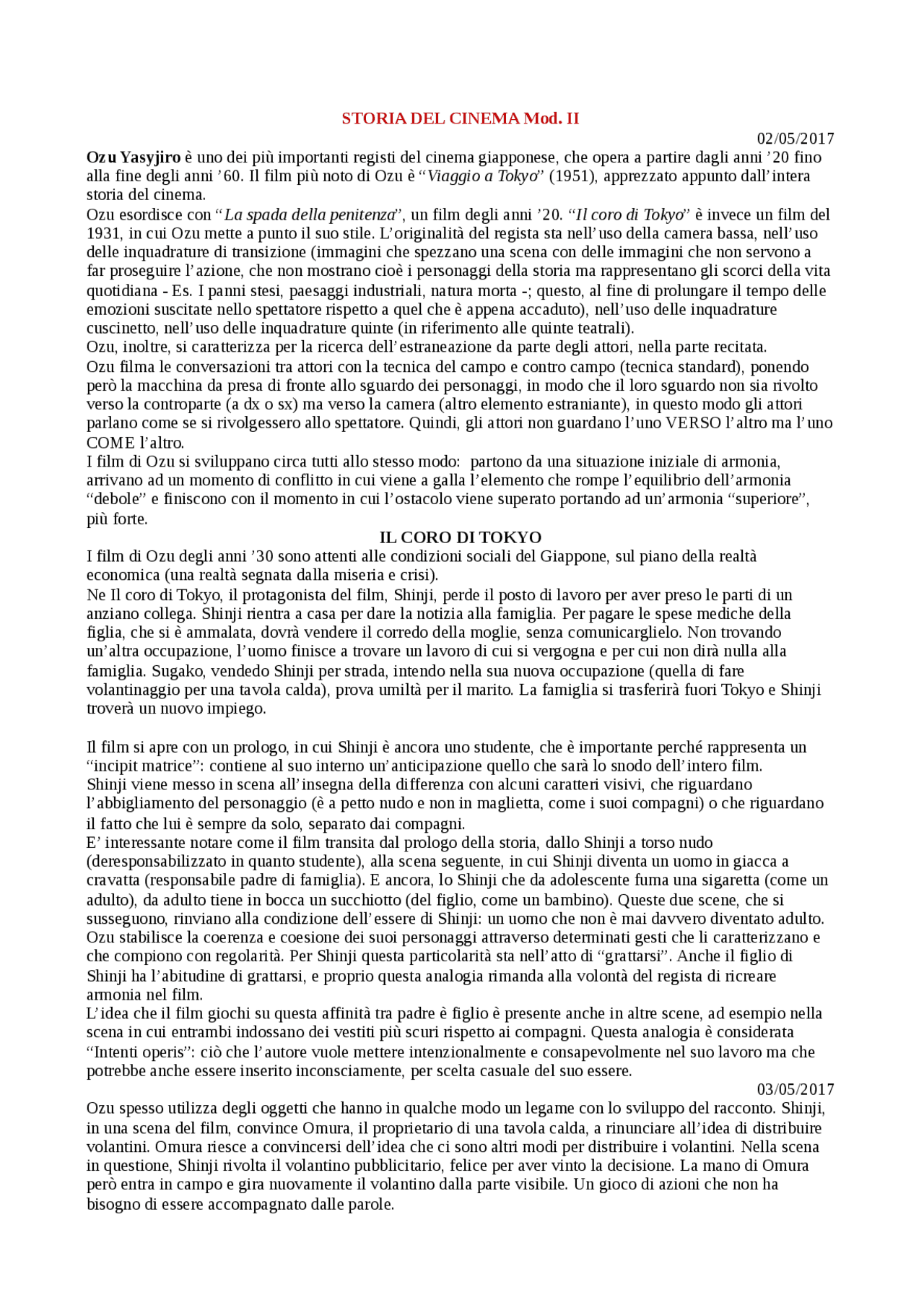 Storia Del Cinema Modulo 1 E Modulo 2 Appunti Di Storia Del Cinema