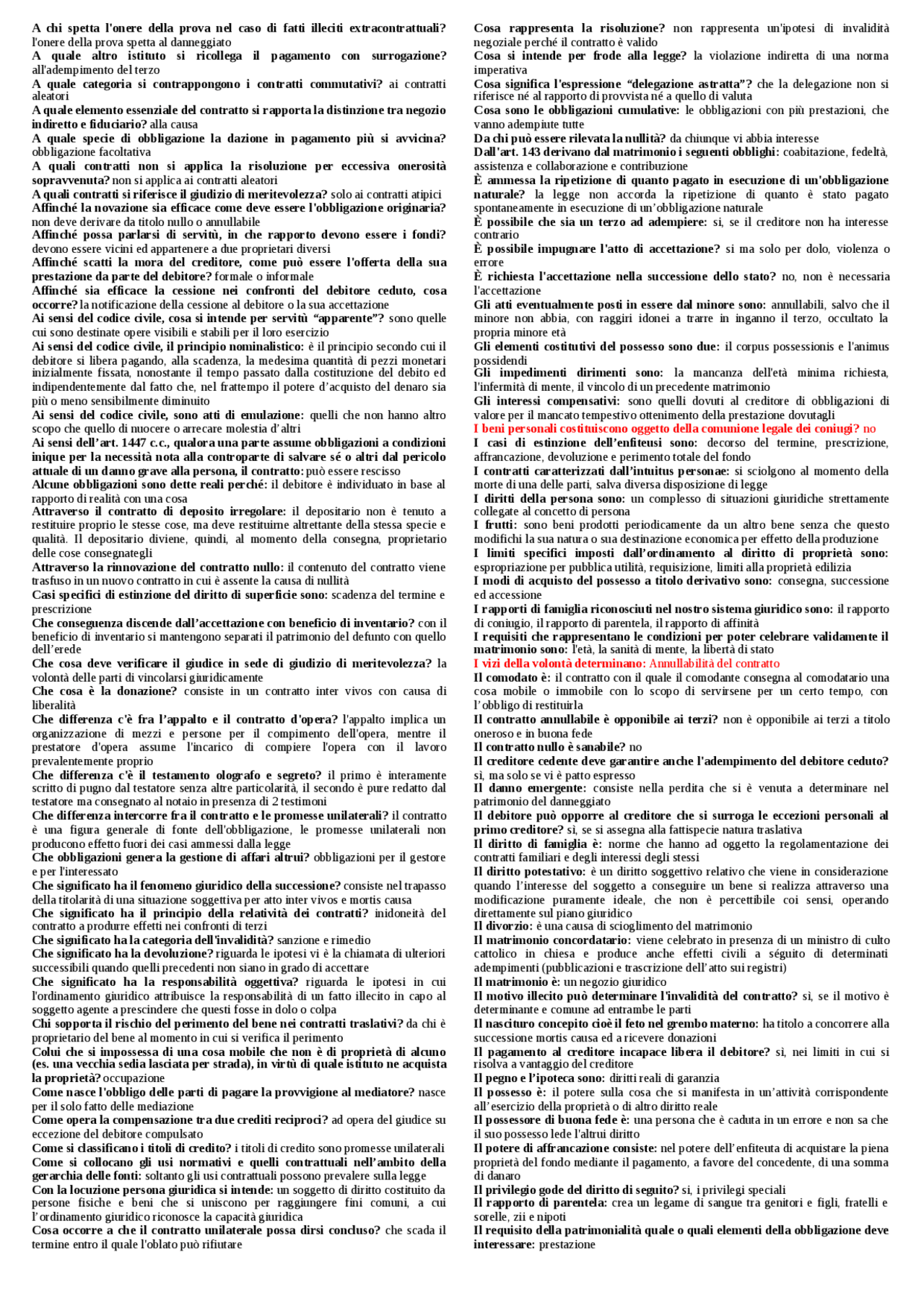 DIRITTO PRIVATO PEGASO | Dispense di Economia - Docsity