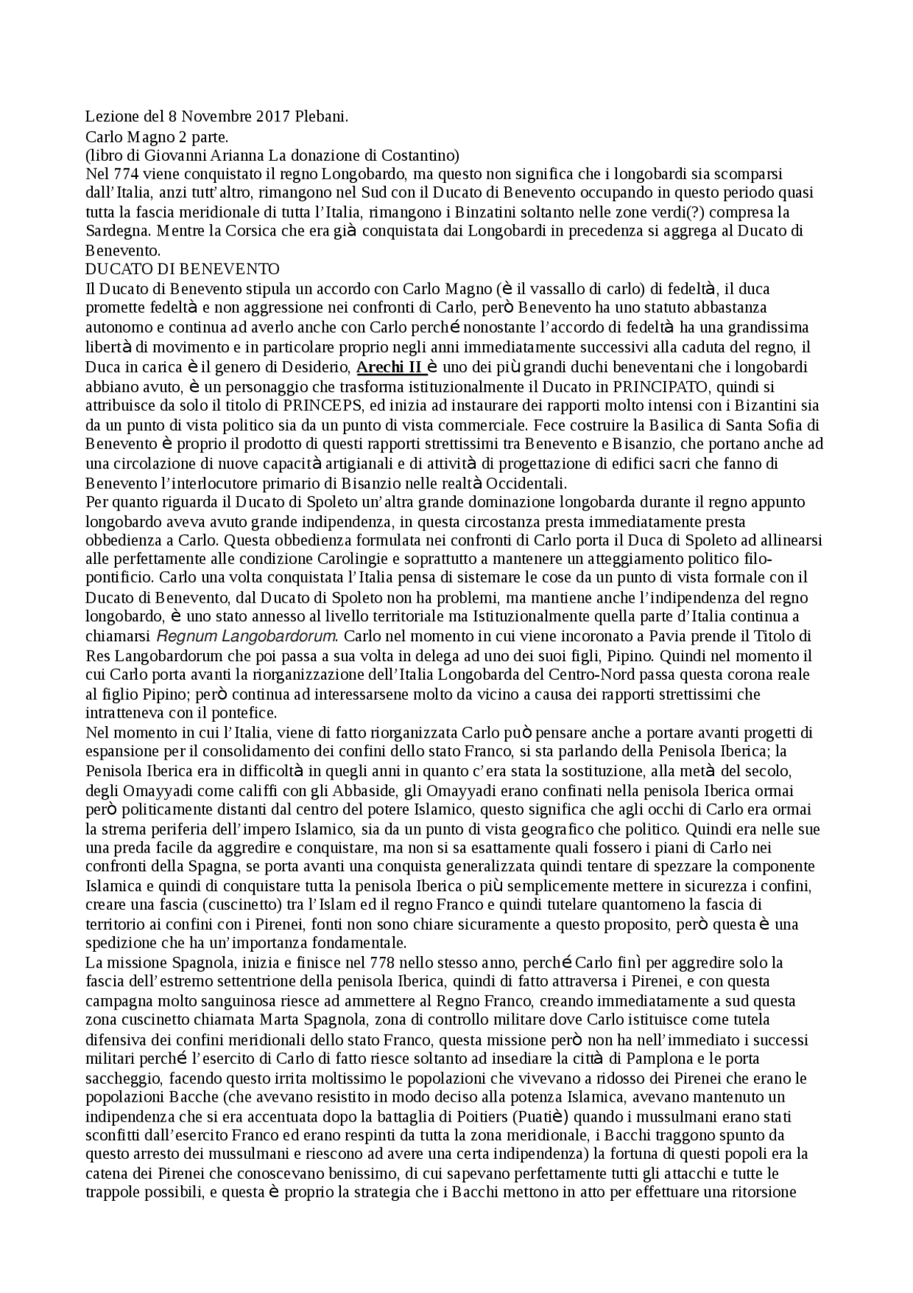 Lezione Su Carlo Magno Docsity