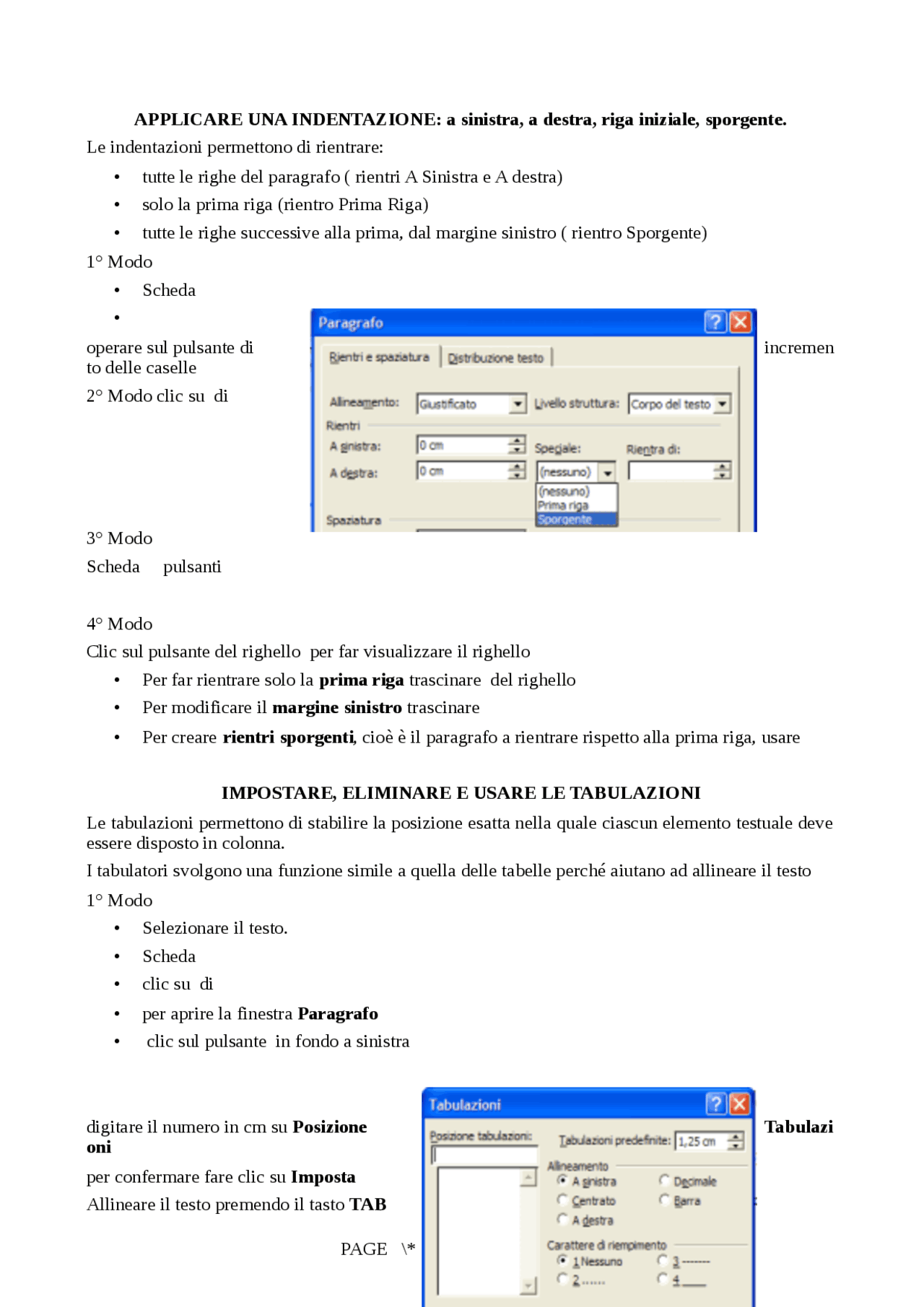 Corso Ecdl Open Office Word Docsity