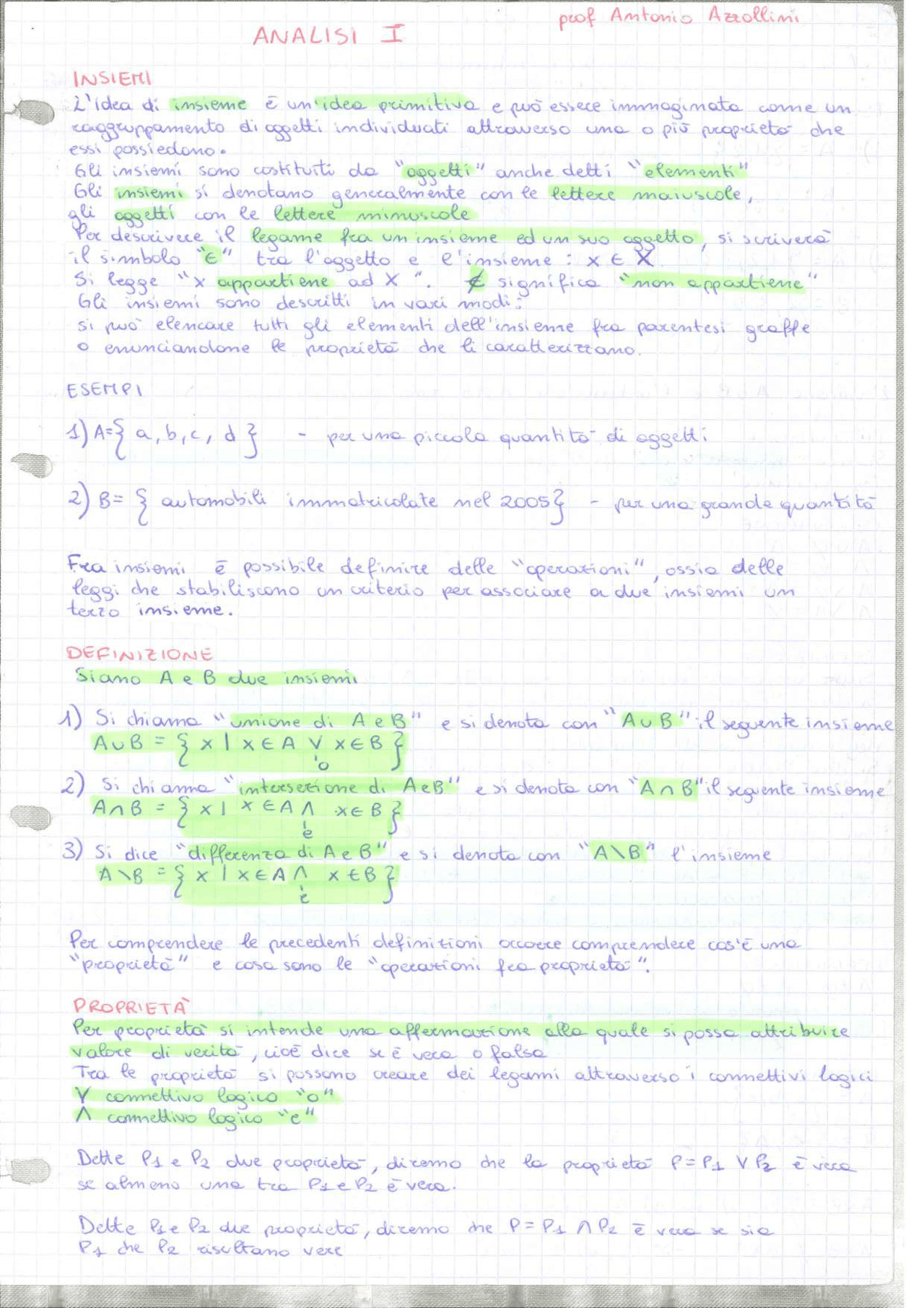 Analisi Matematica 1 Docsity