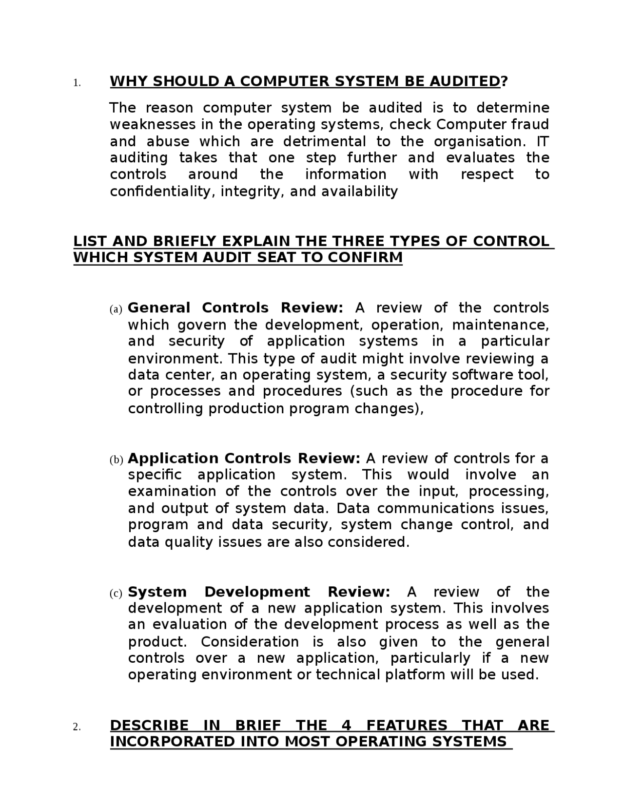 Operating System Thesis Lecture Notes Operating Systems Docsity
