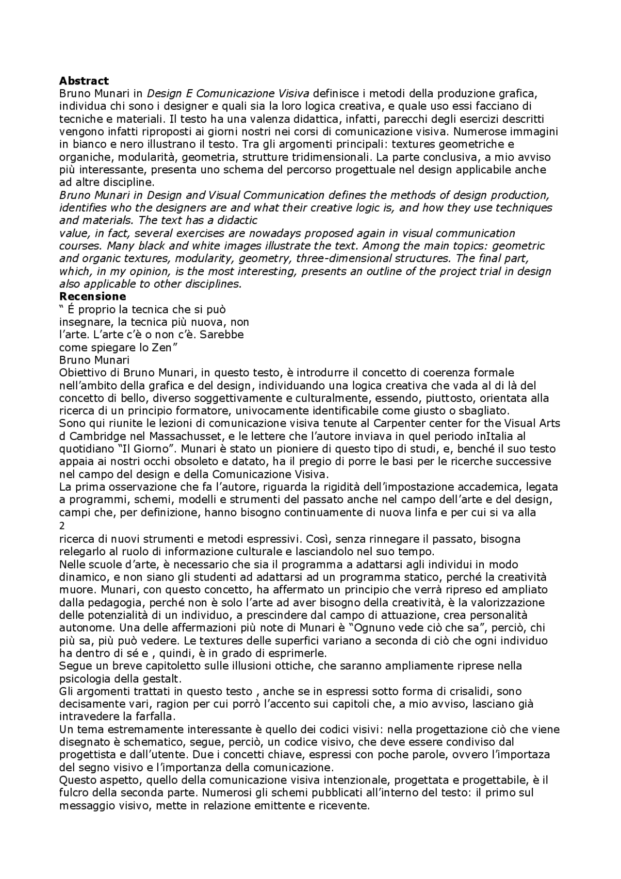 Design E Comunicazione Visiva Docsity