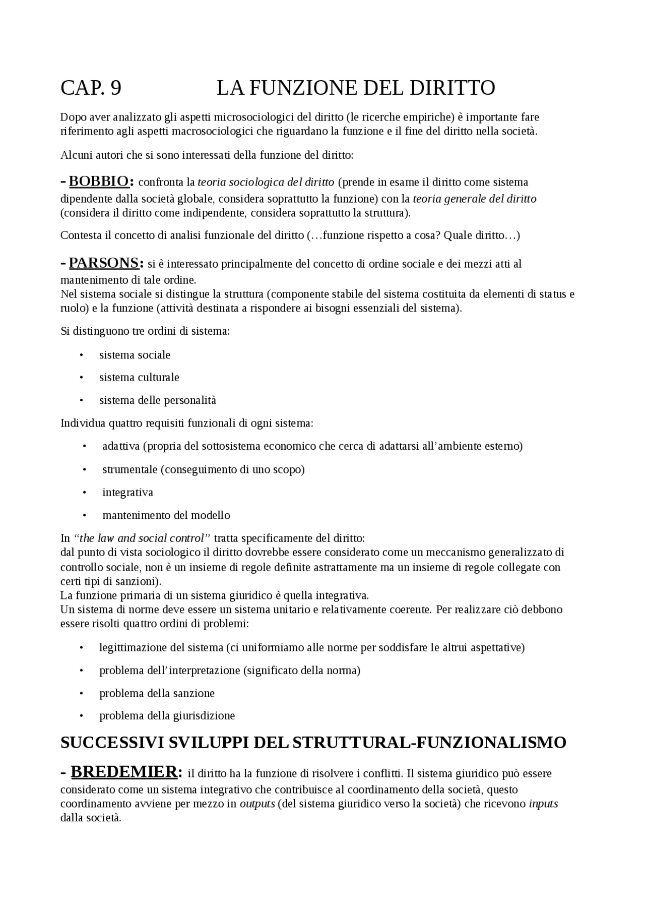 Capitolo 9 Sociologia Del Diritto Docsity