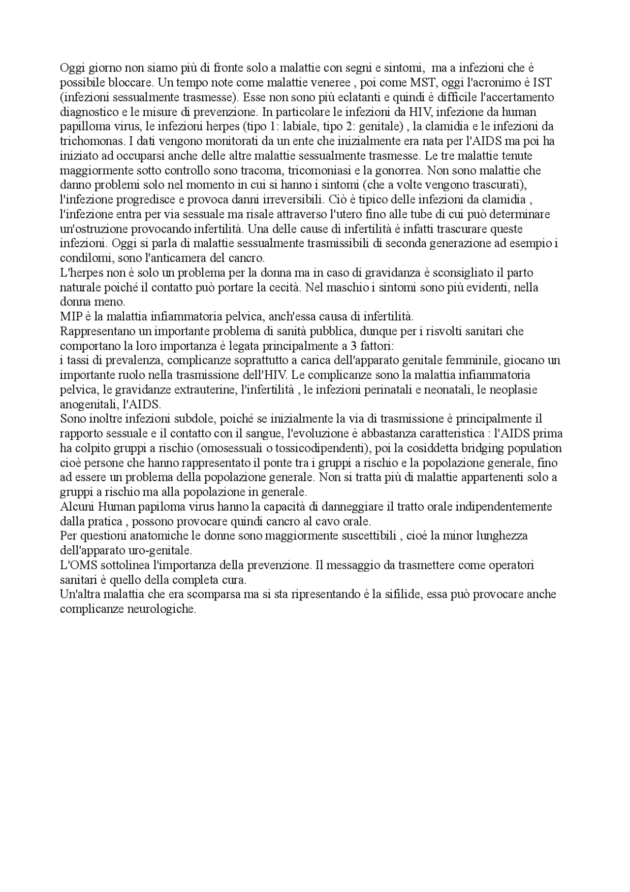 Appunti Di Infermieristica Docsity