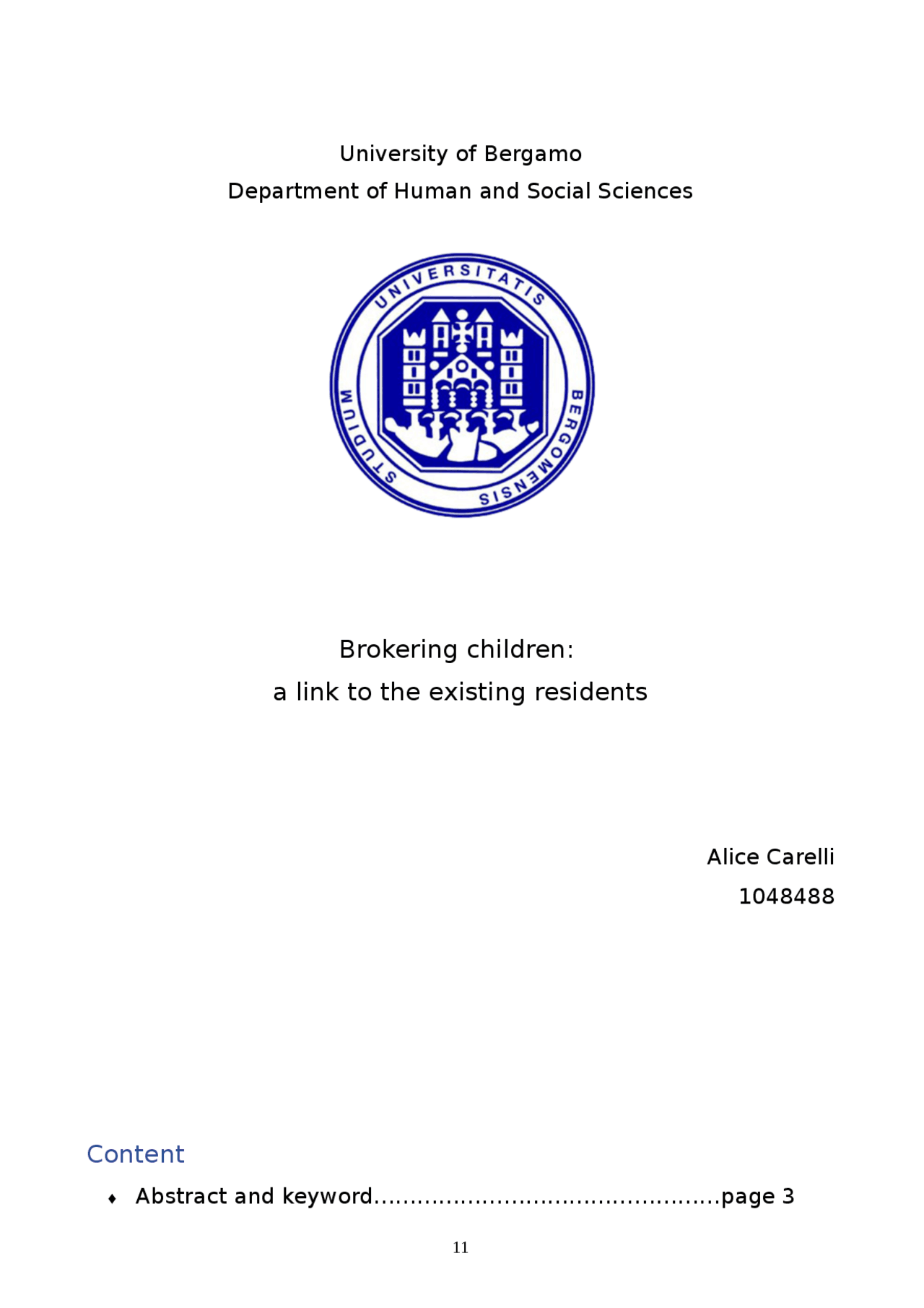 Esempio draft paper esame inglese - Docsity