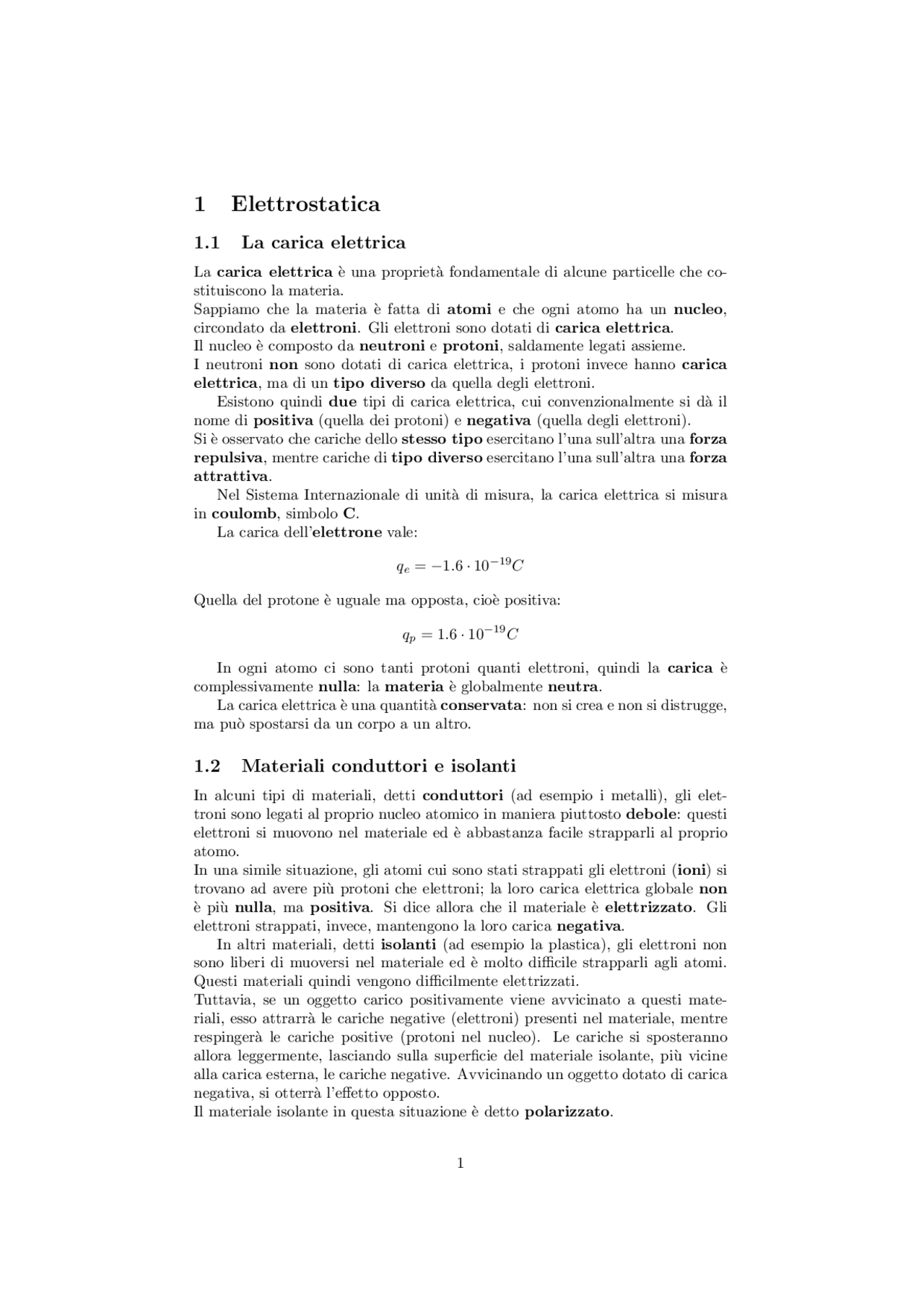 Appunti Di Fisica Campo Elettrico Lavoro Condensatori Ecc Docsity