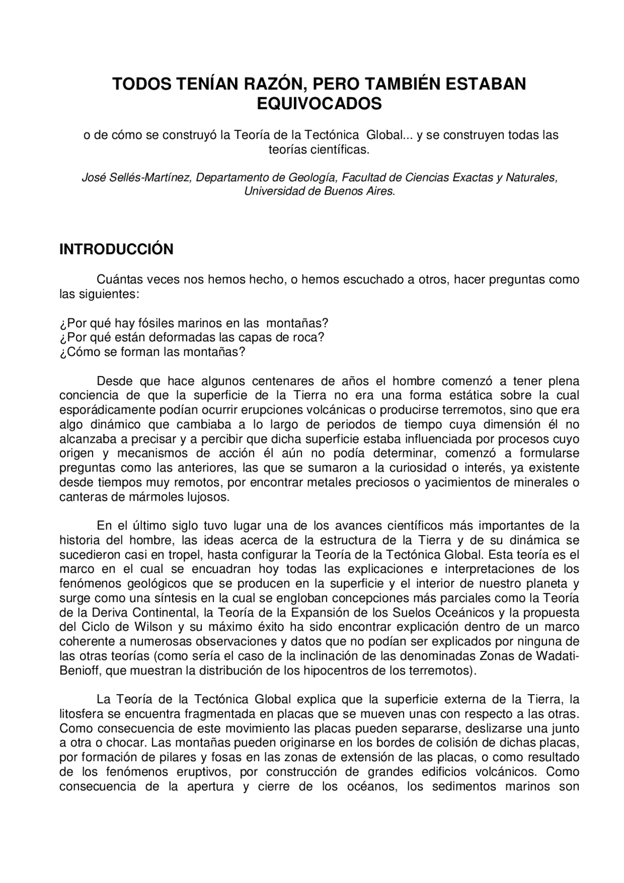 Tectonica Placas Apuntes Docsity