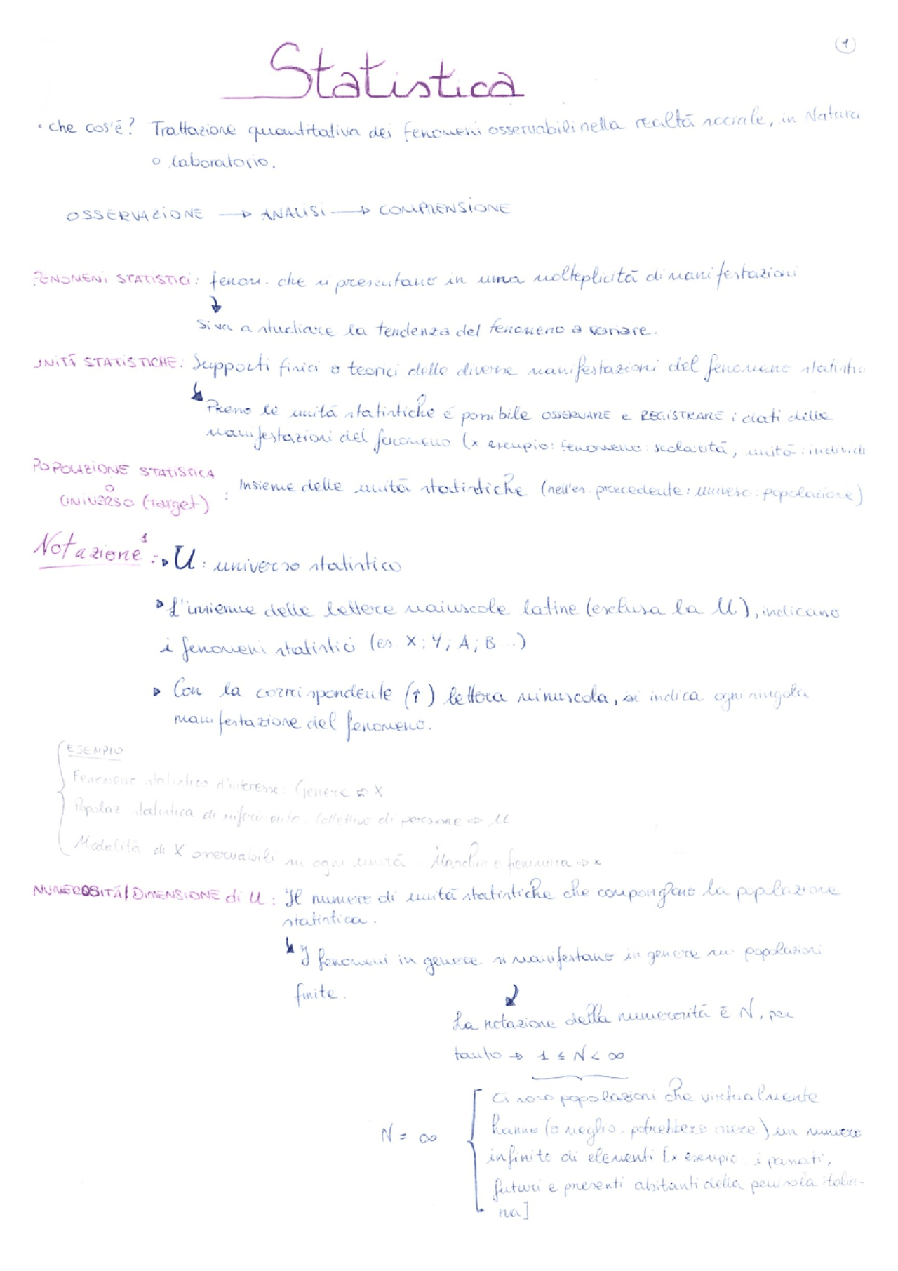 Statistica Monovariata Docsity