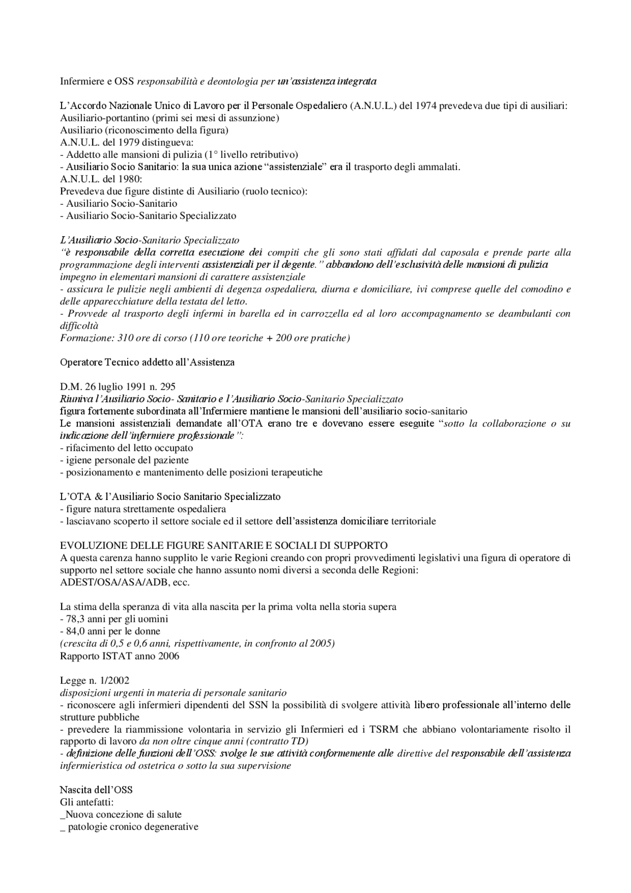 Appunti Di Infermieristica 2°parte Docsity