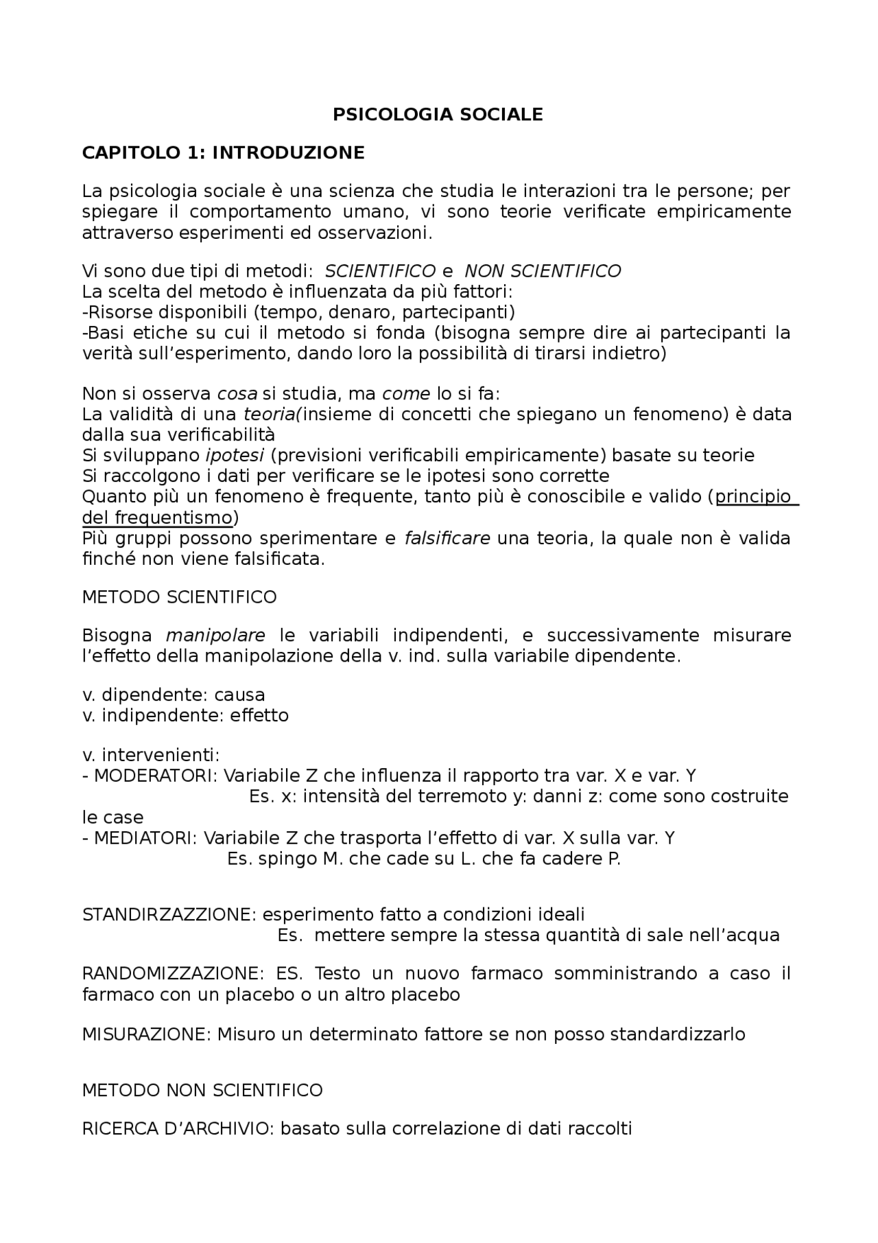 Riassunto Psicologia Sociale M Hogg E G Vaughan Docsity