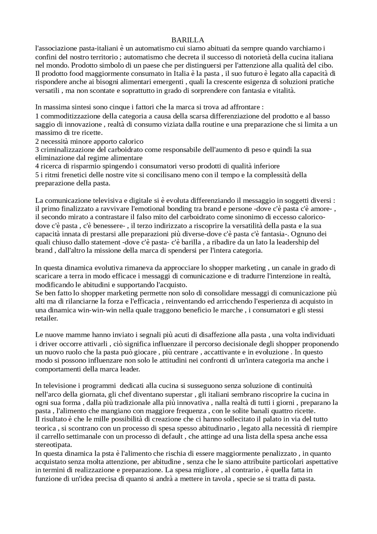 Analisi Pubblicità Unibg Docsity