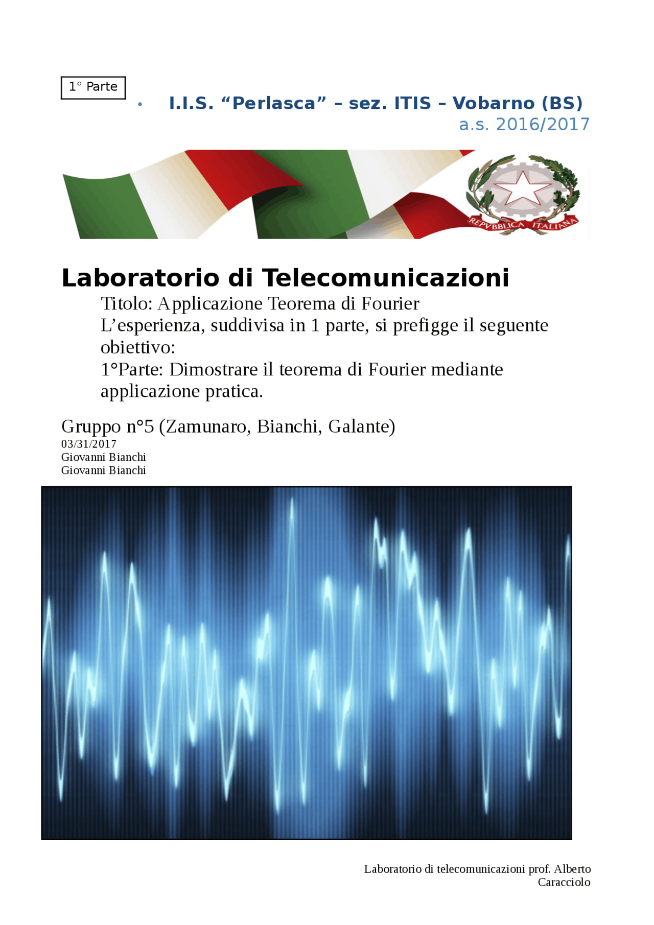 Relazione Serie Di Fourier Docsity