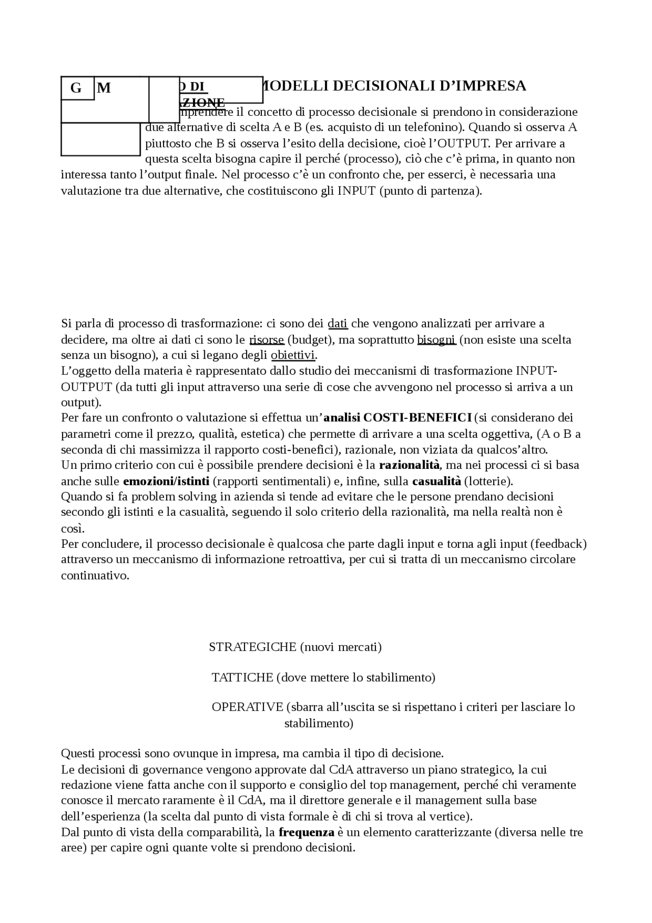 LEZIONE 1-2-3 Problem solving - Docsity