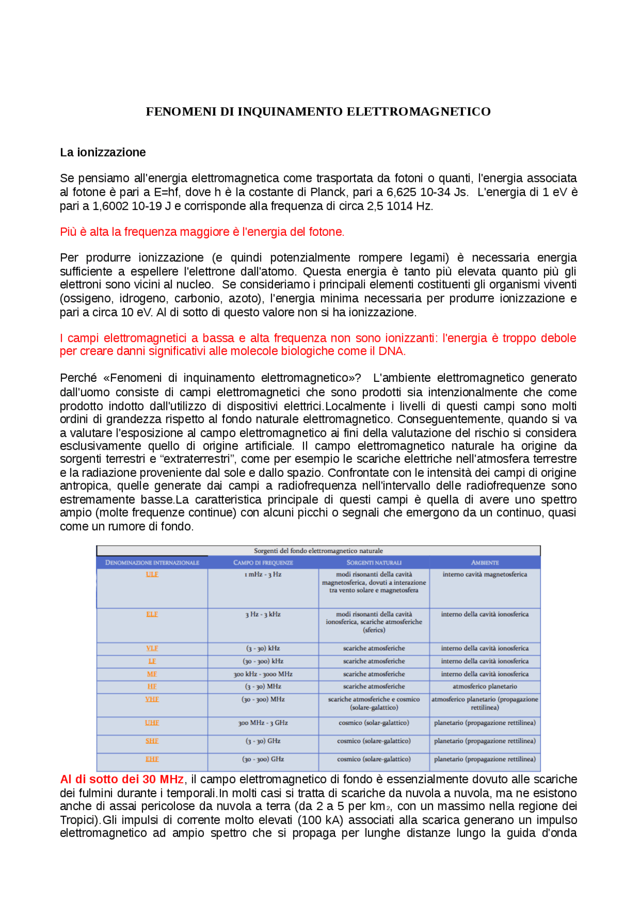 Fenomeni Di Inquinamento Acustico Ed Elettromagnetico Docsity