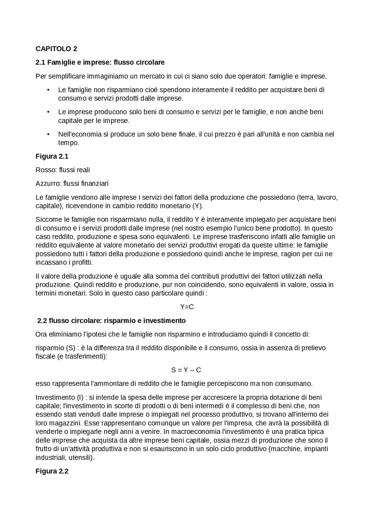 Riassunto Macroeconomia Boccella Capitolo2 Docsity