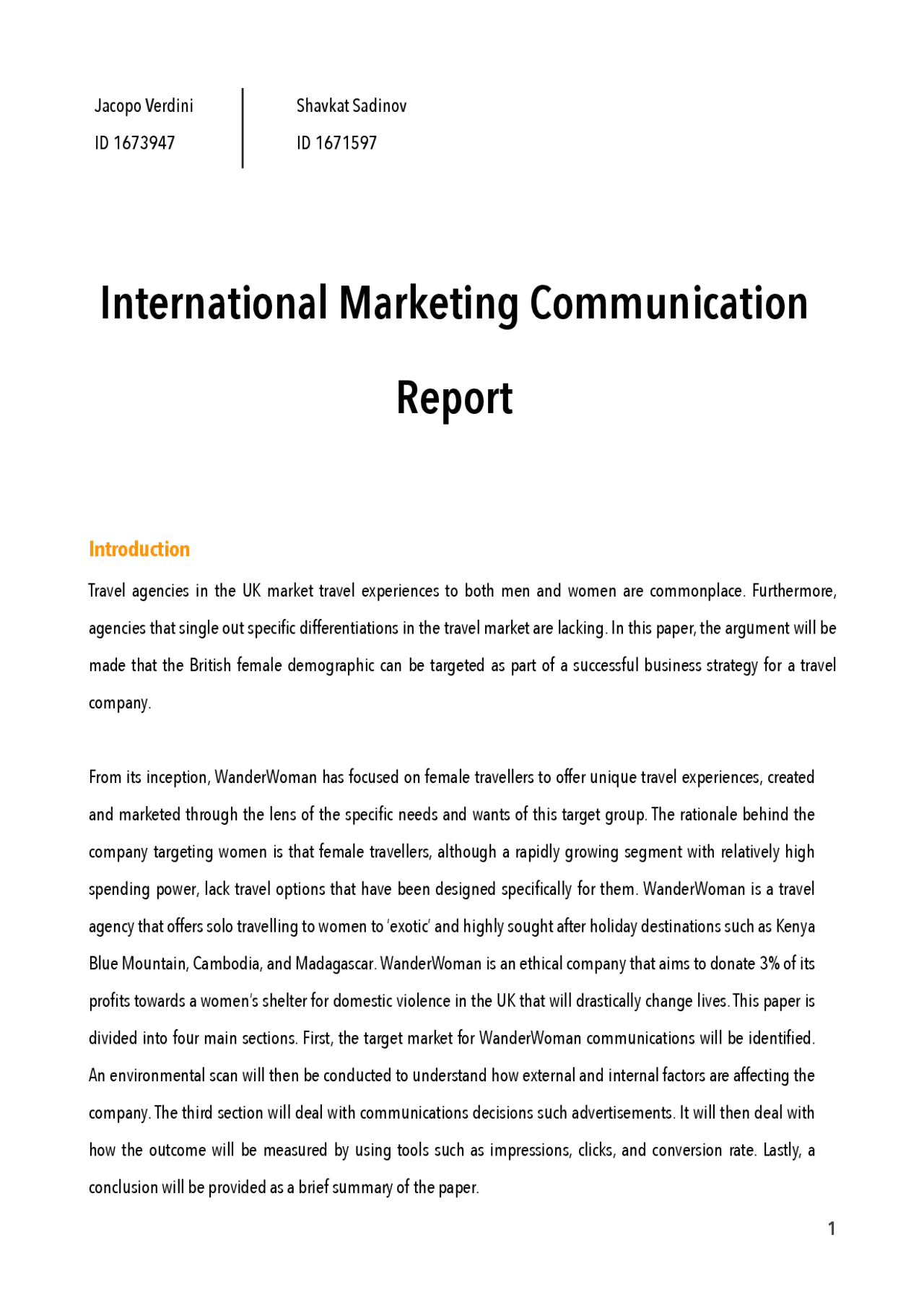 Marketing Communications Essay Docsity